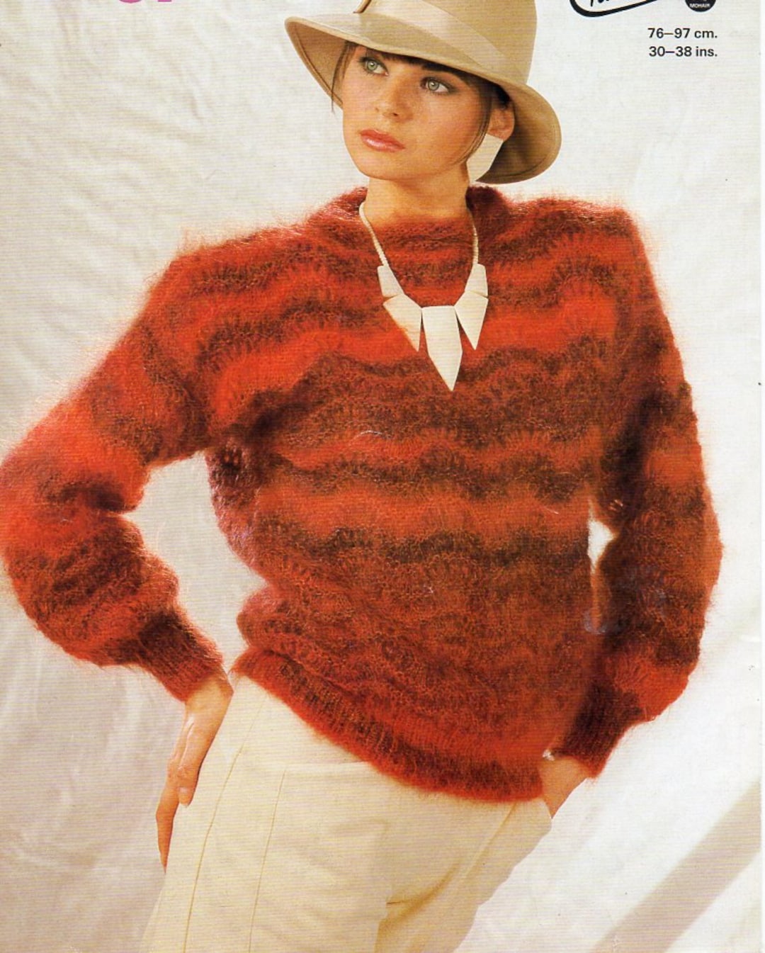 Womens Mohair Sweater Knitting Pattern Pdf Ladies Shell Pattern Jumper ...