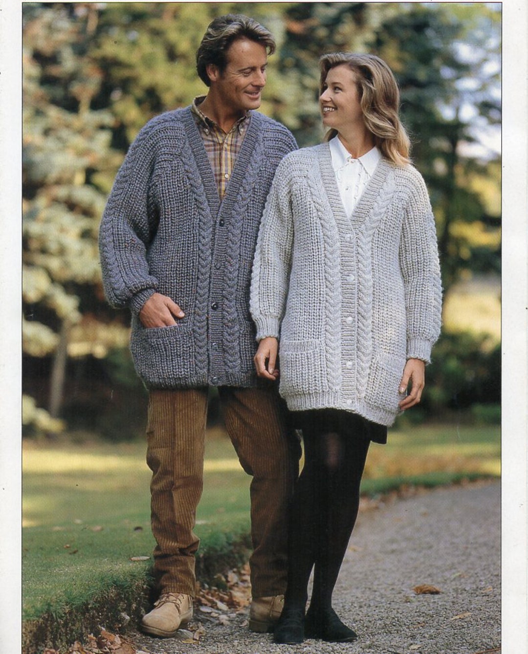 Womens Mens Fishermans Rib Cardigan Knitting Pattern Pdf Ladies Long ...