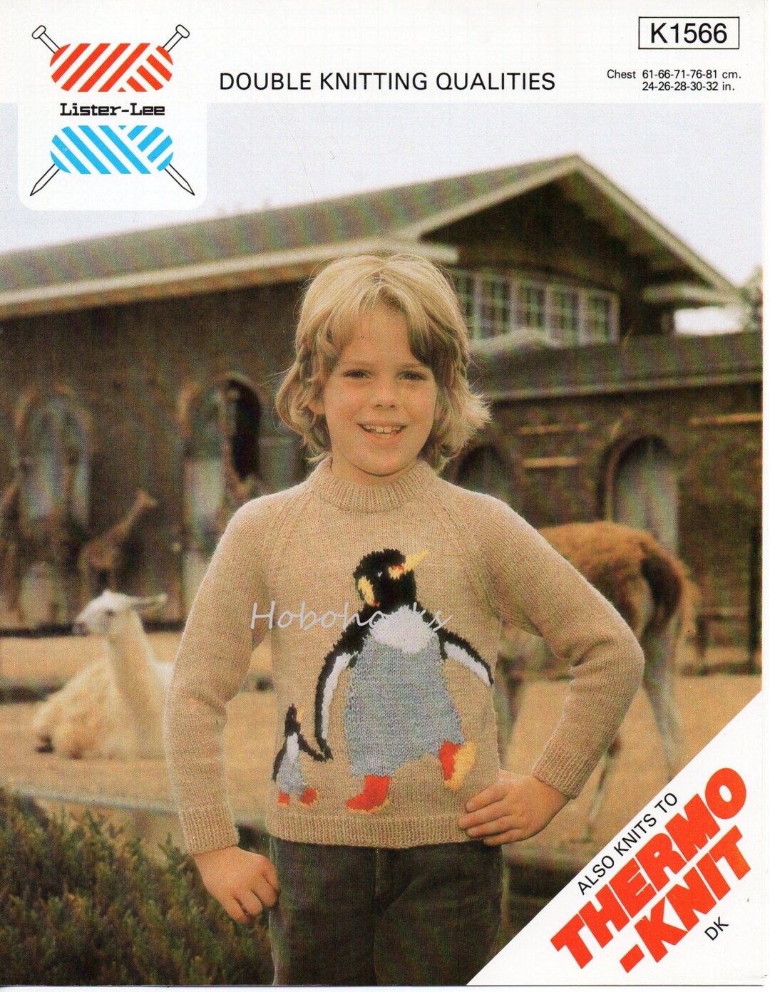Childrens Penguin Motif Sweater Penguin Jumper Pattern Round Neck ...