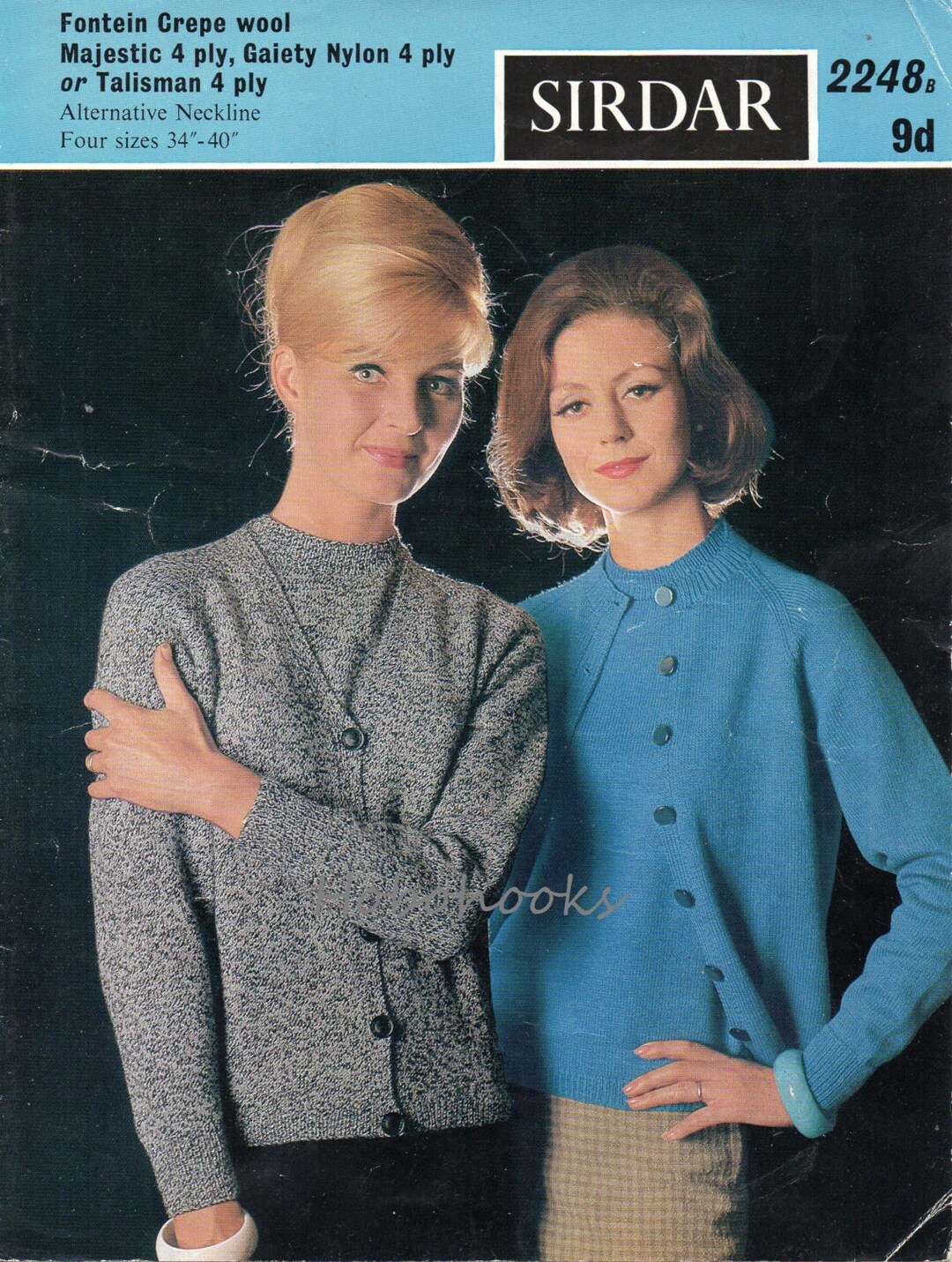 Vintage Womens Twin Set Knitting Pattern Pdf Ladies Twinset Cardigan ...