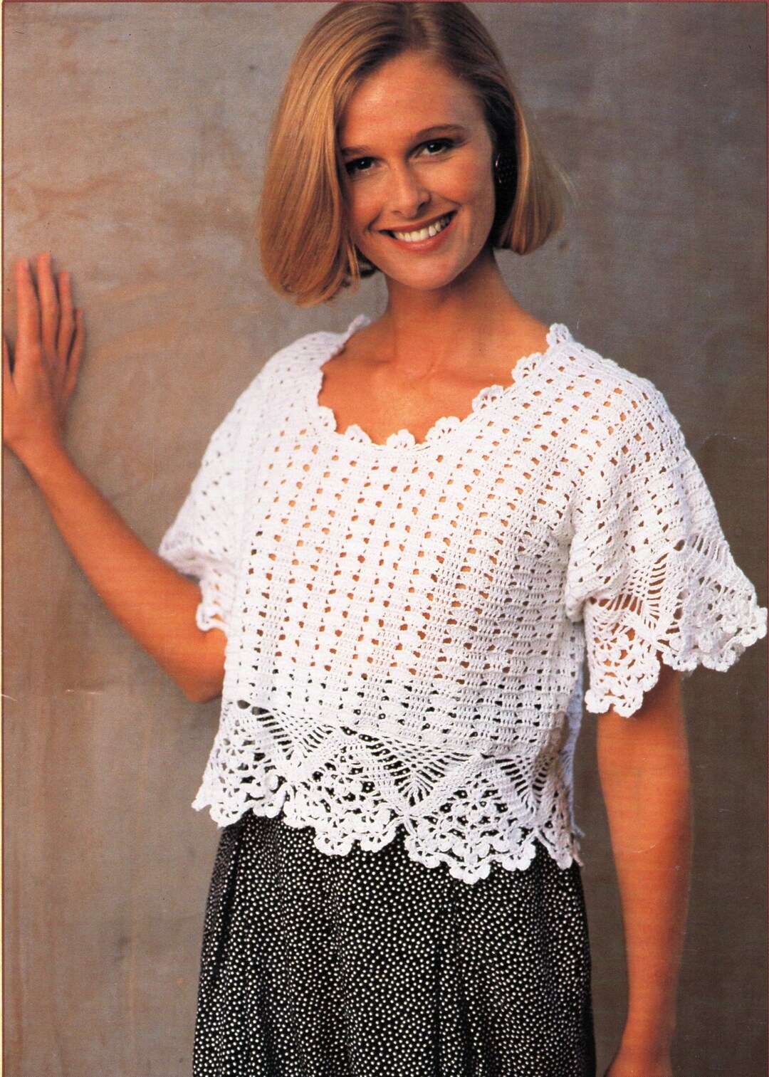 Womens Crochet Top Pattern CROCHET PATTERN Pdf Ladies Lacy Crochet ...