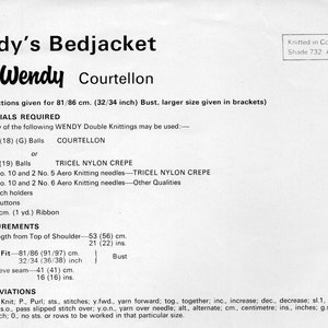 Womens Knitting Pattern Womens Lacy Bedjacket Knitting Pattern Bed ...