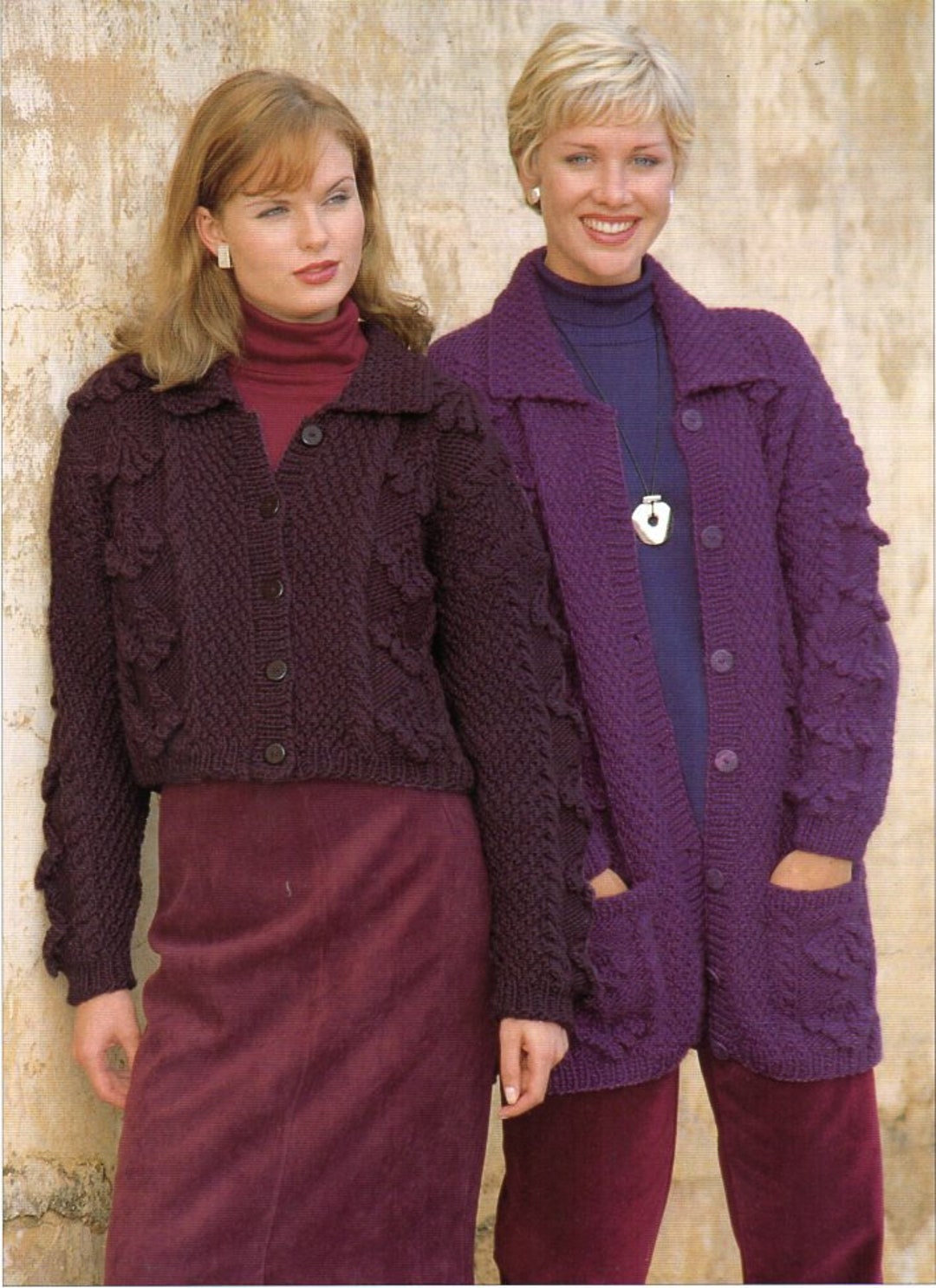 Womens Chunky Jacket Knitting Pattern Pdf Ladies Cardigan With Collar ...