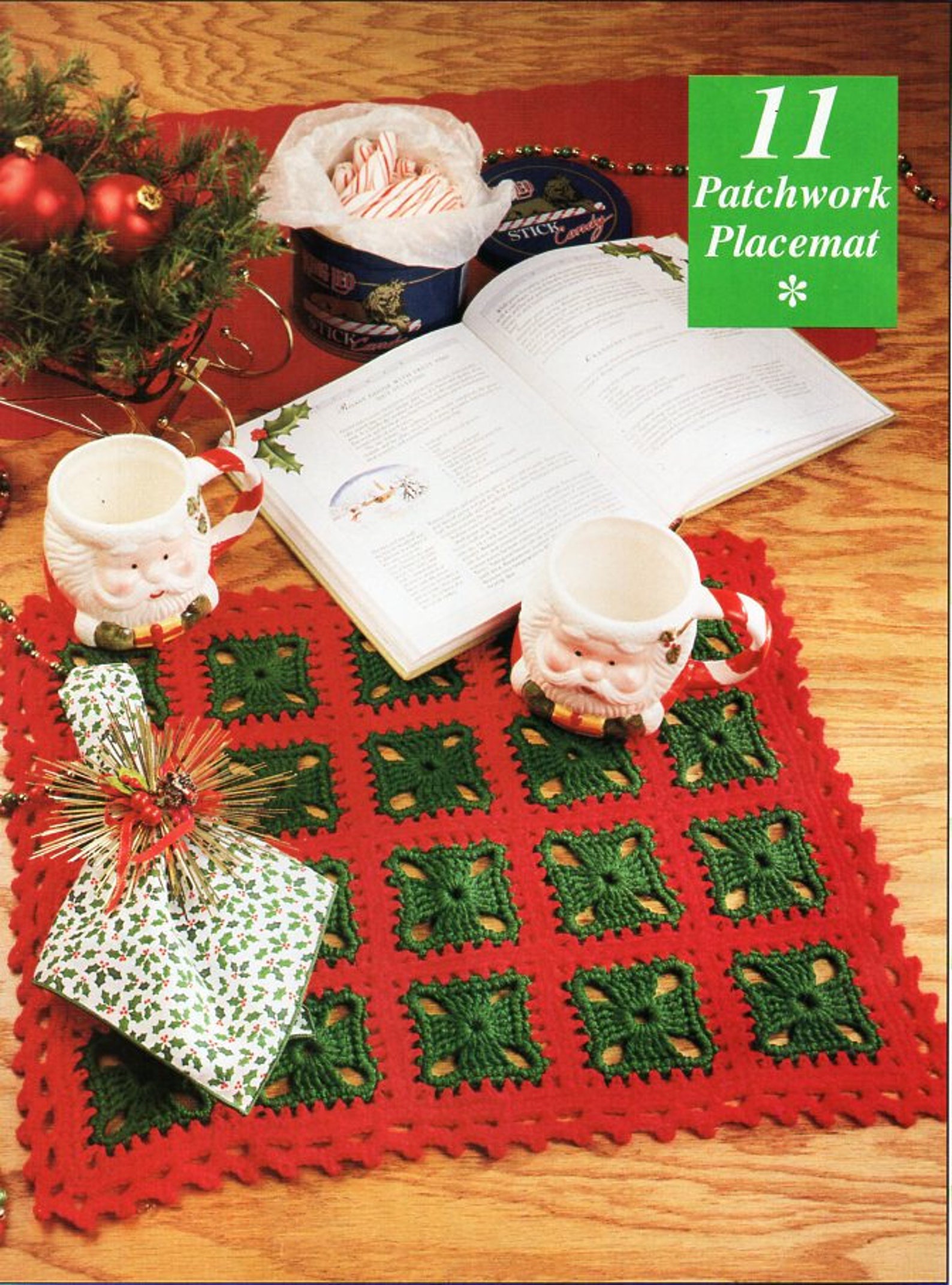 Christmas Crochet Placemat CROCHET PATTERN Pdf Crochet Table Mat ...