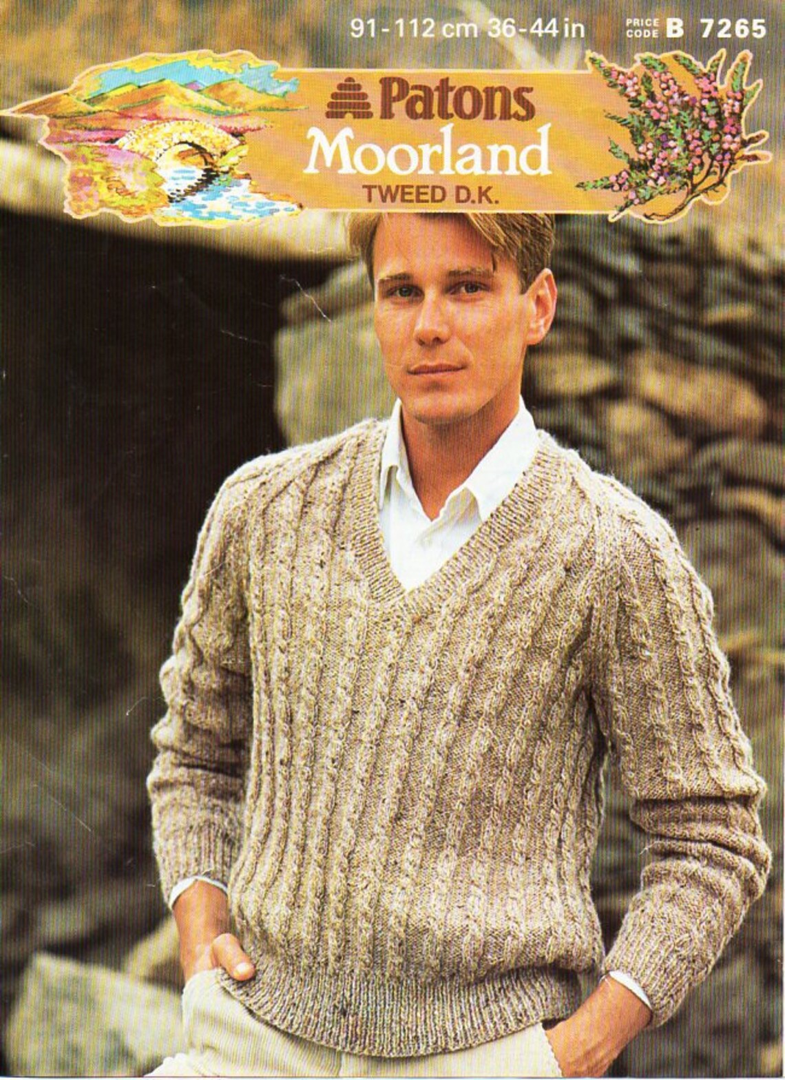 Mens Cable Sweater Knitting Pattern Pdf Download V Neck Cable - Etsy
