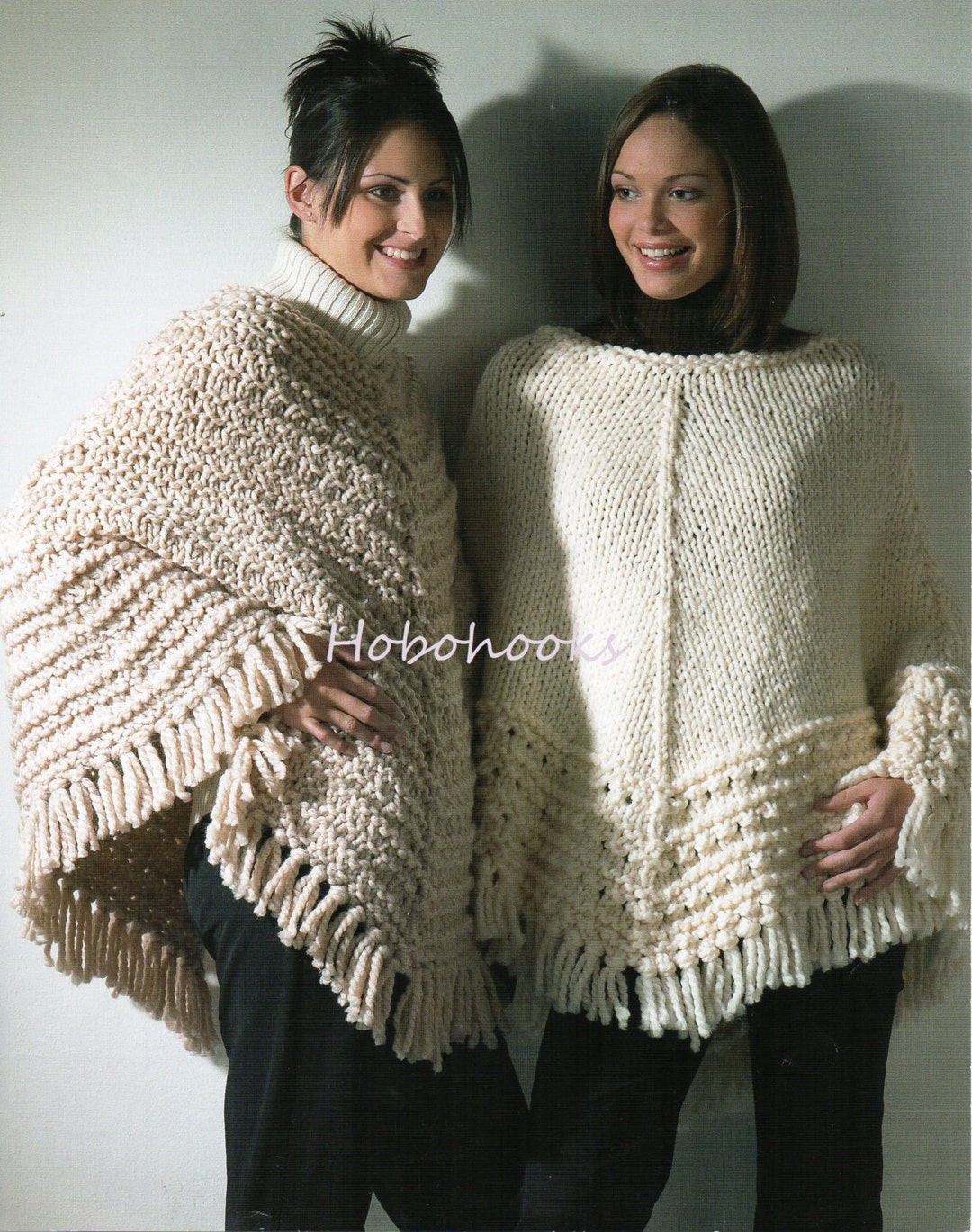 Womens Super Chunky Ponchos Knitting Pattern Pdf Ladies Ponchos 30-42 ...