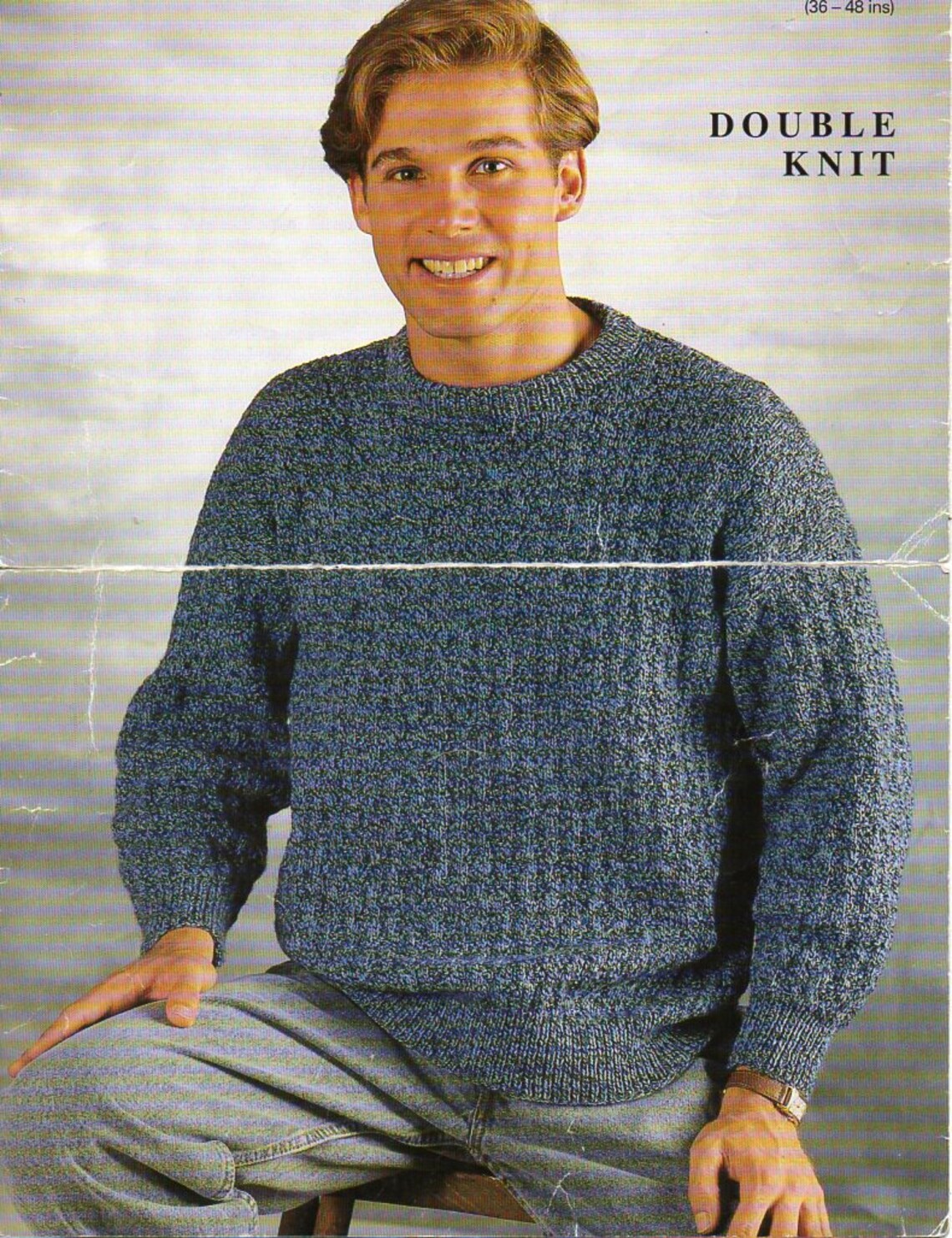 Mens Sweater Knitting Pattern Pdf Download Textured Jumper - Etsy