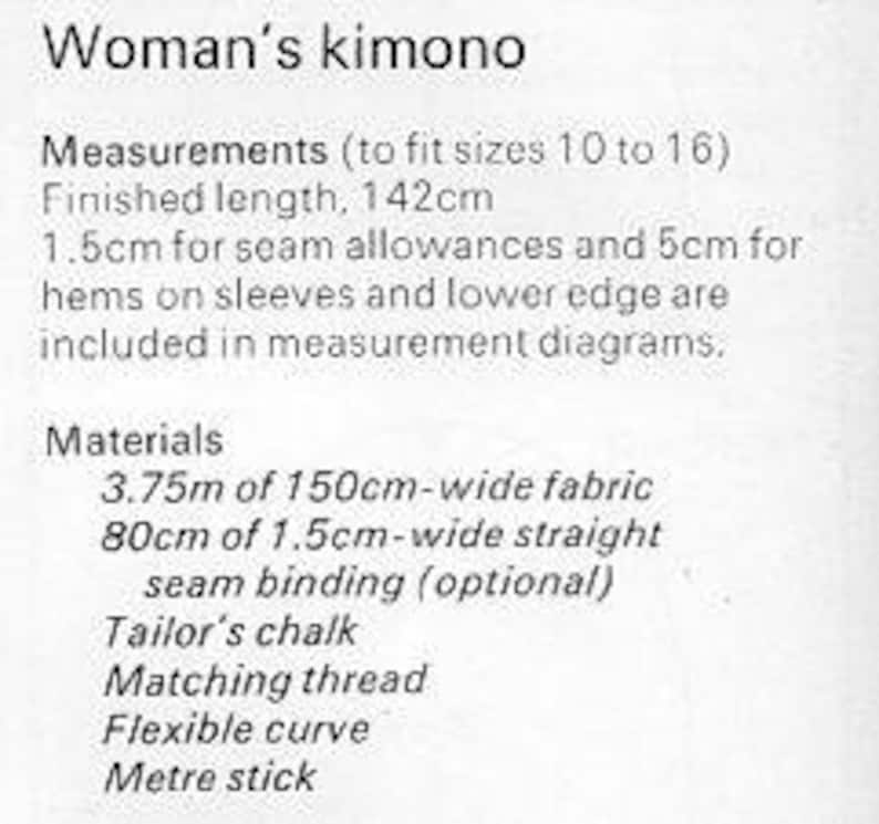 Kimono Sewing Pattern PDF Womens & Mens Kimonos Chart Pattern and ...