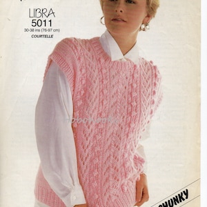 Womens Slipover Knitting Pattern Pdf Ladies Short Sleeve Top 30-38 Inch ...