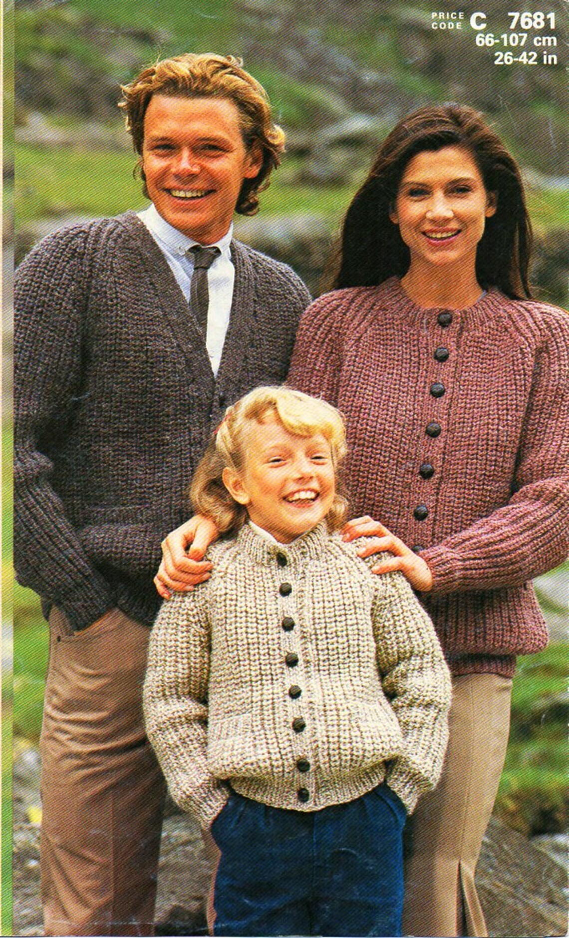 Family Fishermans Rib Cardigan Knitting Pattern Pdf Womens - Etsy