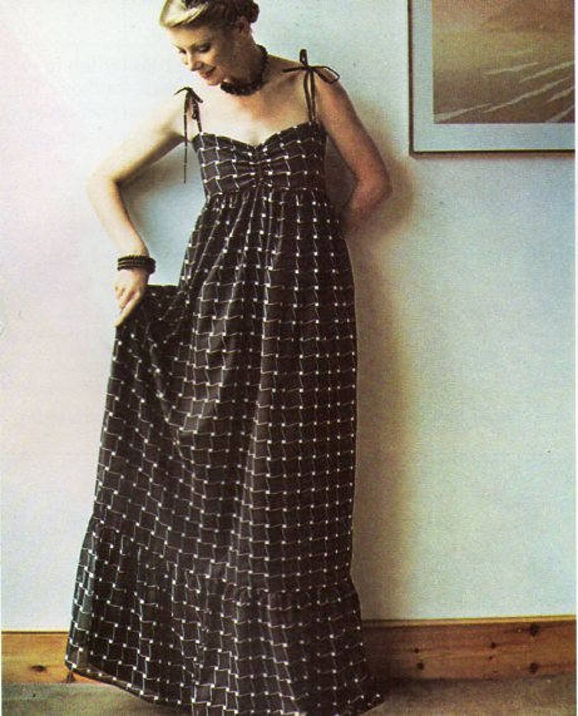 Womens Long Dress Sewing Pattern PDF Chart / Diagram - Etsy UK