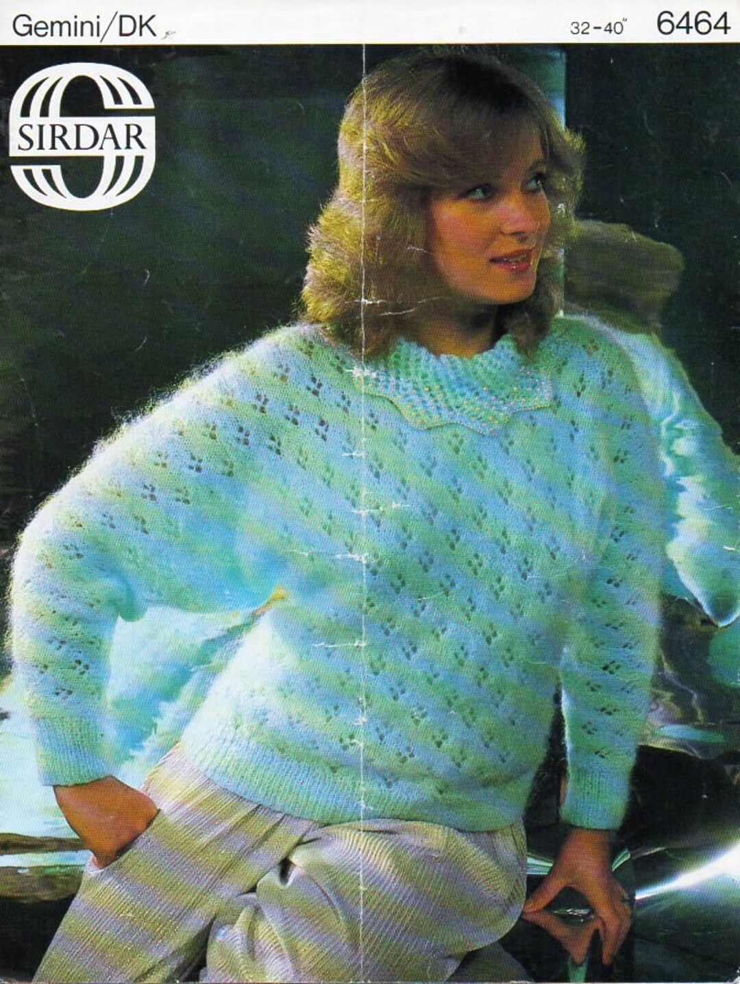 Womens Dolman Sweater Knitting Pattern Pdf Ladies Lacy Jumper With ...