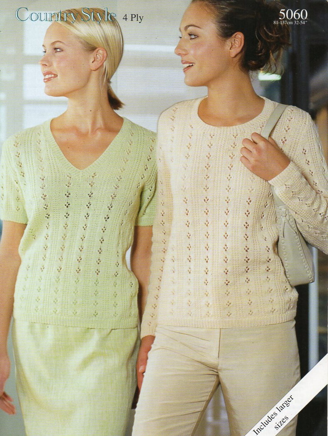 Womens 4ply Sweater Knitting Pattern Pdf Ladies Long or Short Sleeve ...