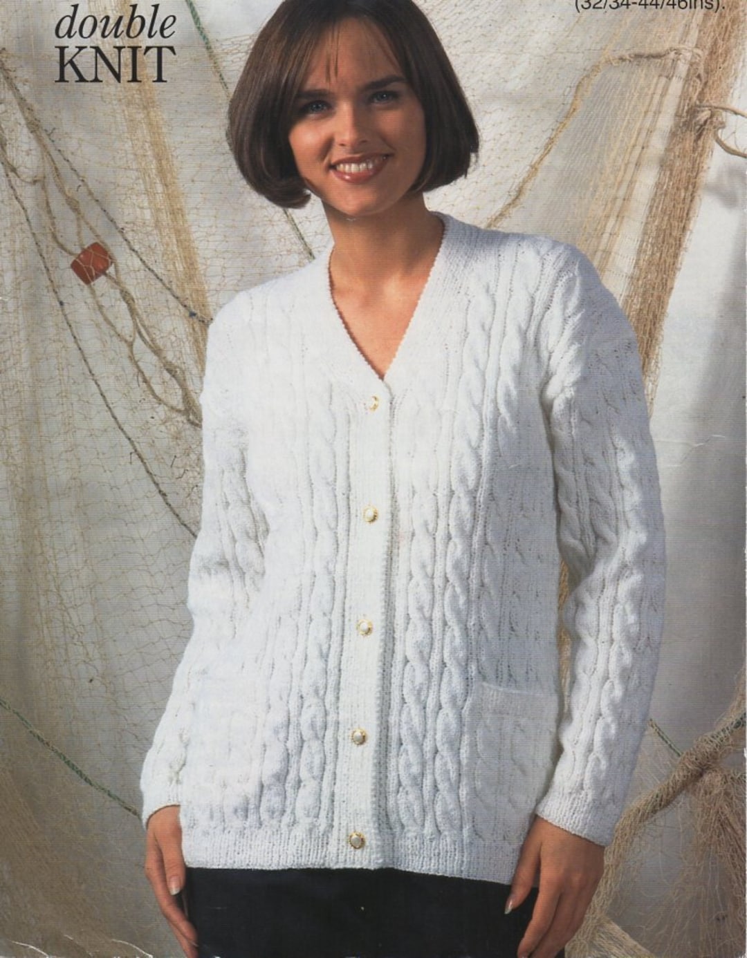 Womens Cable Cardigan Knitting Pattern Pdf Ladies Cable Jacket With ...