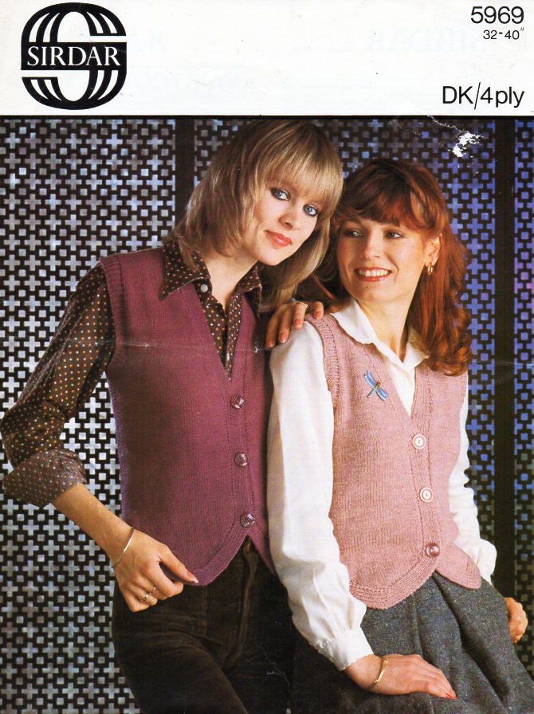 Womens DK / 4ply Waistcoat Knitting Pattern PDF Ladies V Front ...