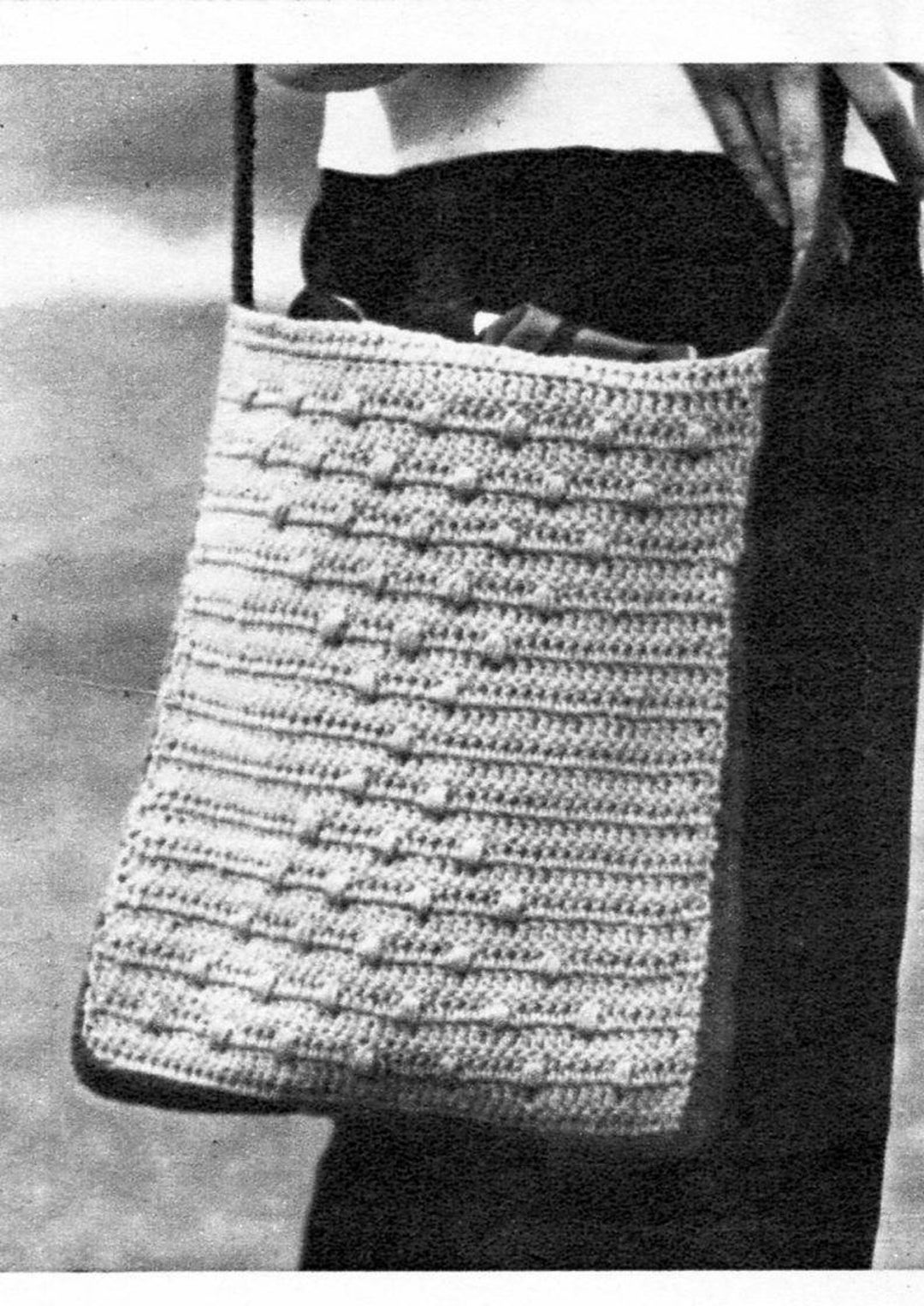 Vintage Crochet Shoulder Bag CROCHET PATTERN Pdf Retro 1970s Womens ...