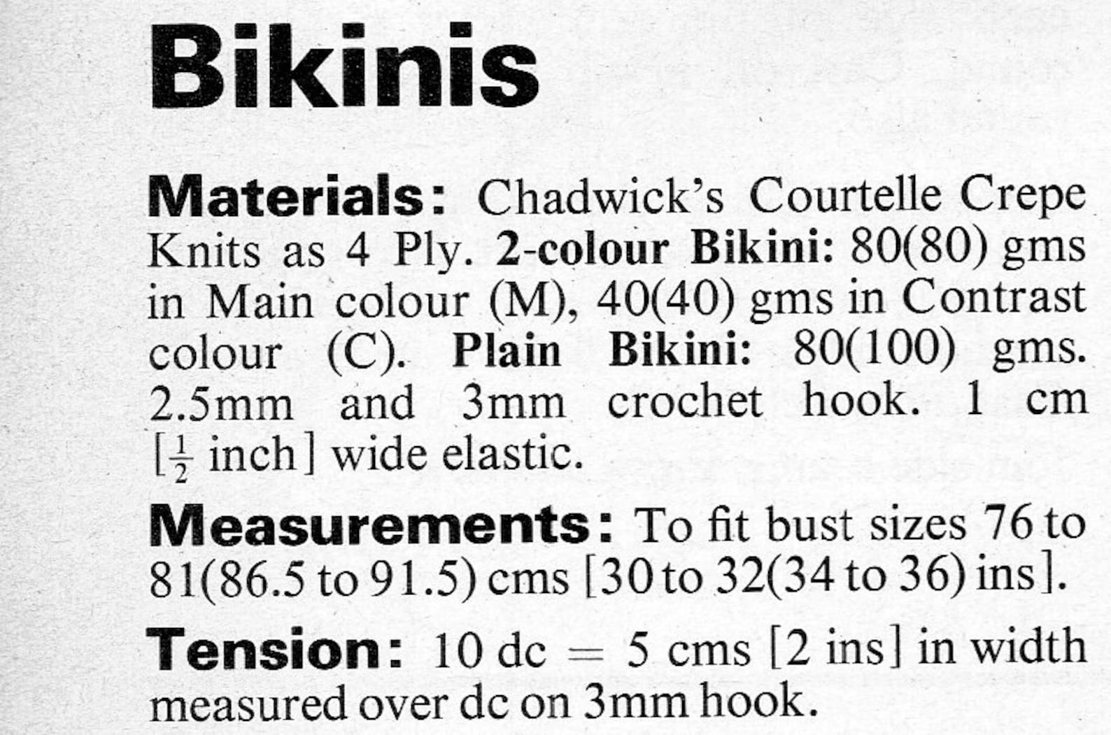 Womens Crochet Bikini CROCHET PATTERN PDF Ladies Bikinis in 2 - Etsy