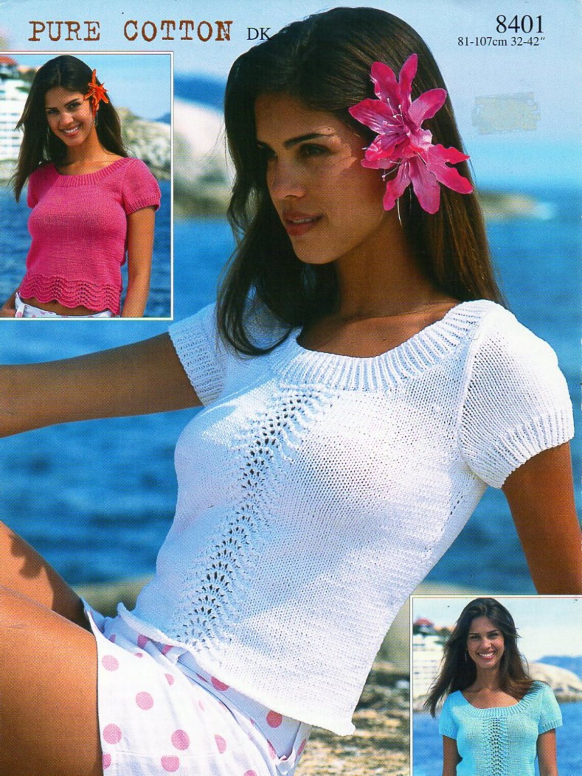 Womens Top Knitting Pattern Pdf Ladies Cotton Summer Top 32-42" Cotton ...