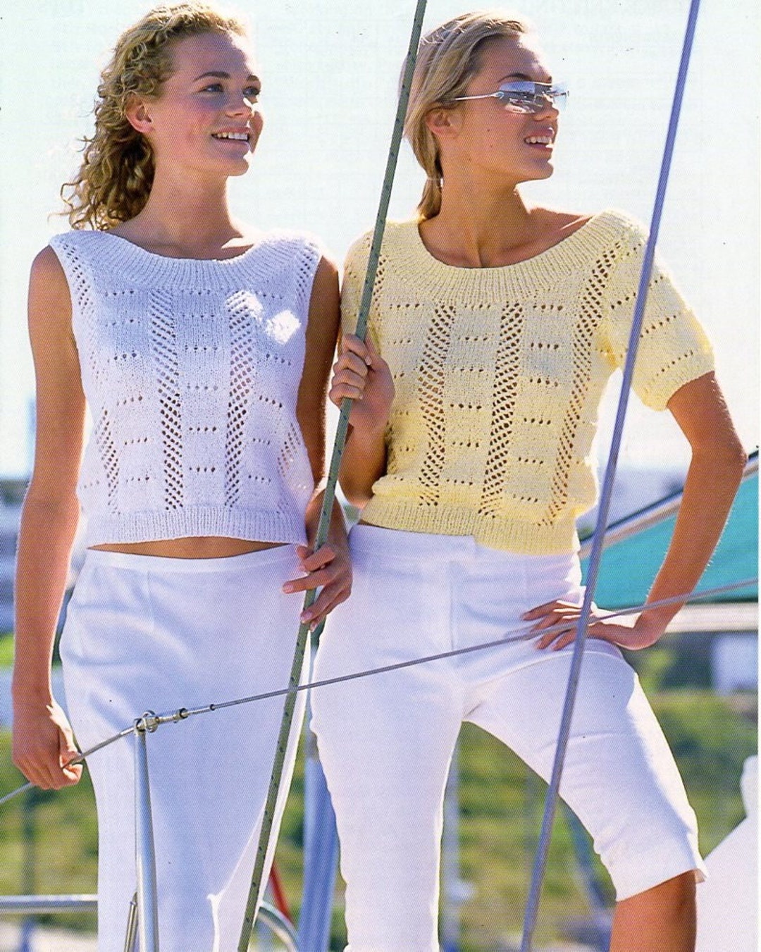Womens Top Knitting Pattern Pdf Ladies Summer Short Sleeve or ...