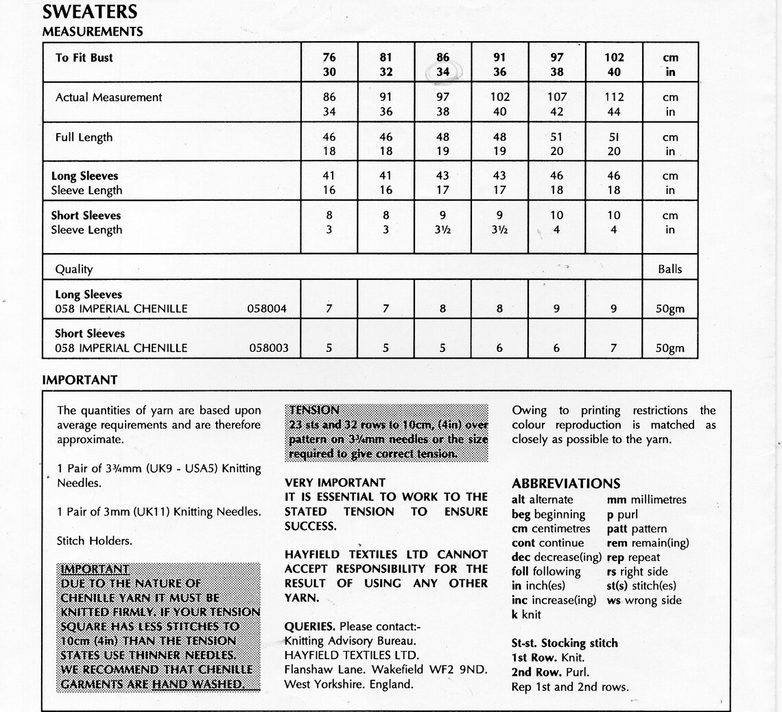Womens Sweater Knitting Pattern Pdf Ladies Chenille Jumper Short Sleeve ...