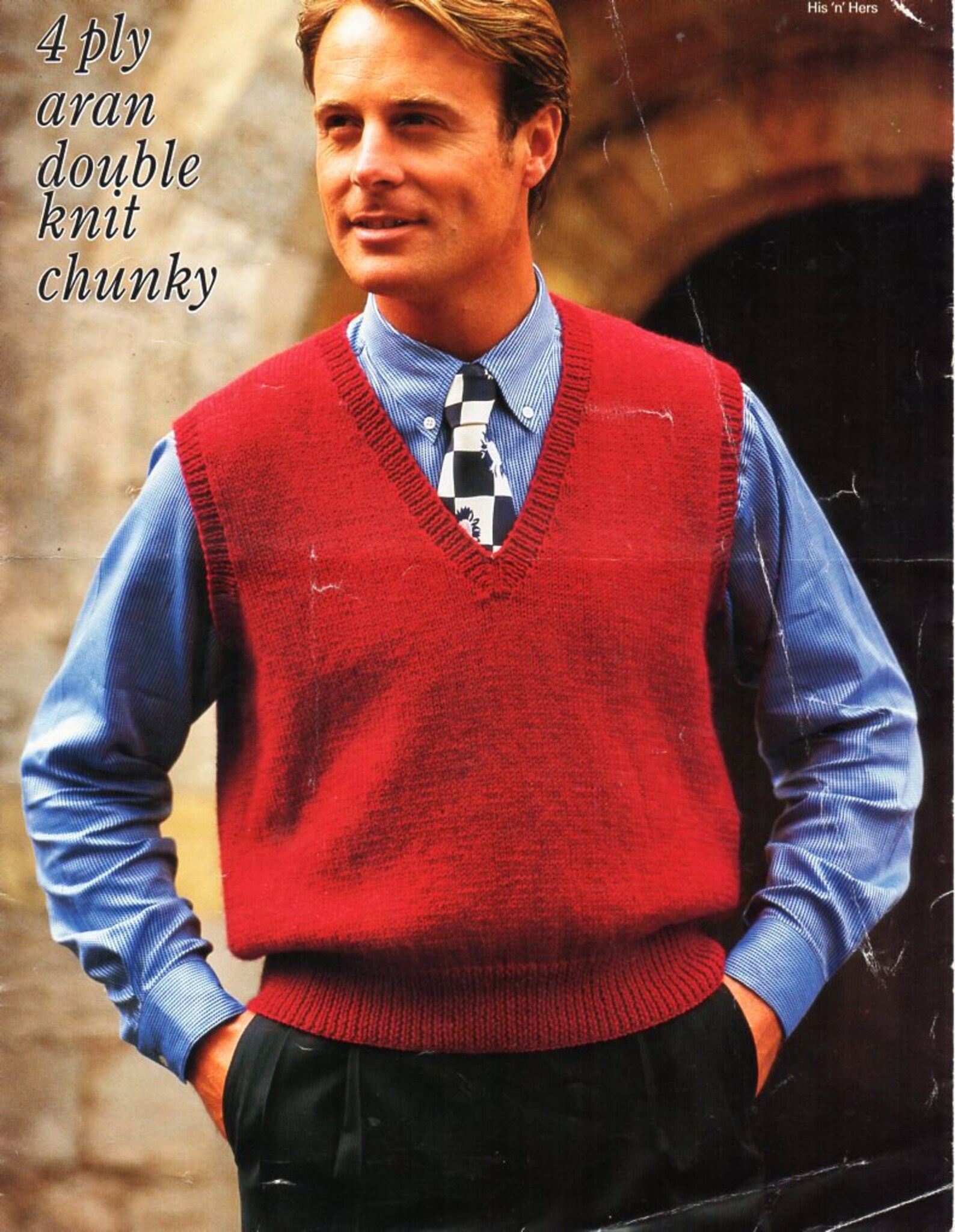 Mens Slipover Knitting Pattern Pdf 4ply Dk Aran Or Chunky Mens Etsy Uk