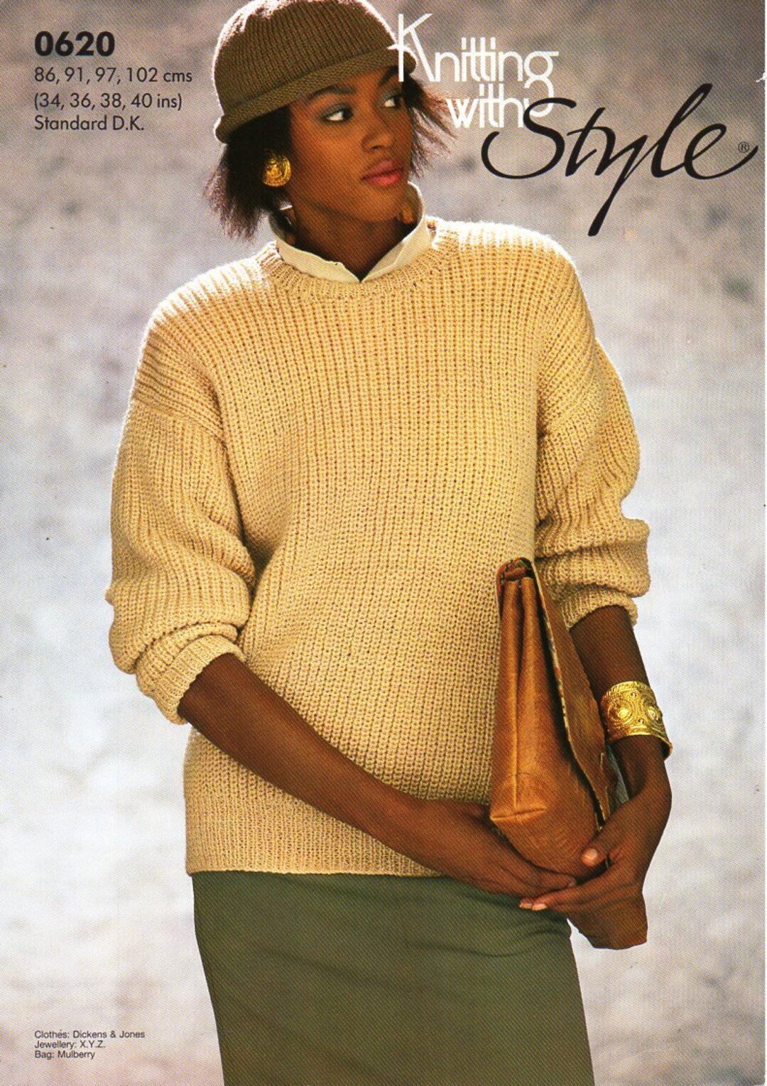 Womens Ribbed Sweater Knitting Pattern PDF Ladies Rib Jumper Crew Neck ...