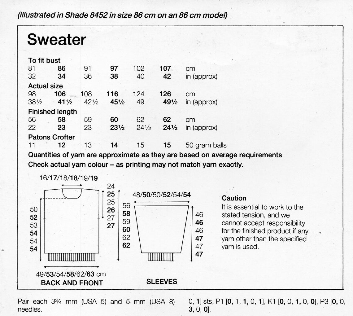 Womens Sweater Knitting Pattern Pdf Easy Knit Ladies Jumper | Etsy