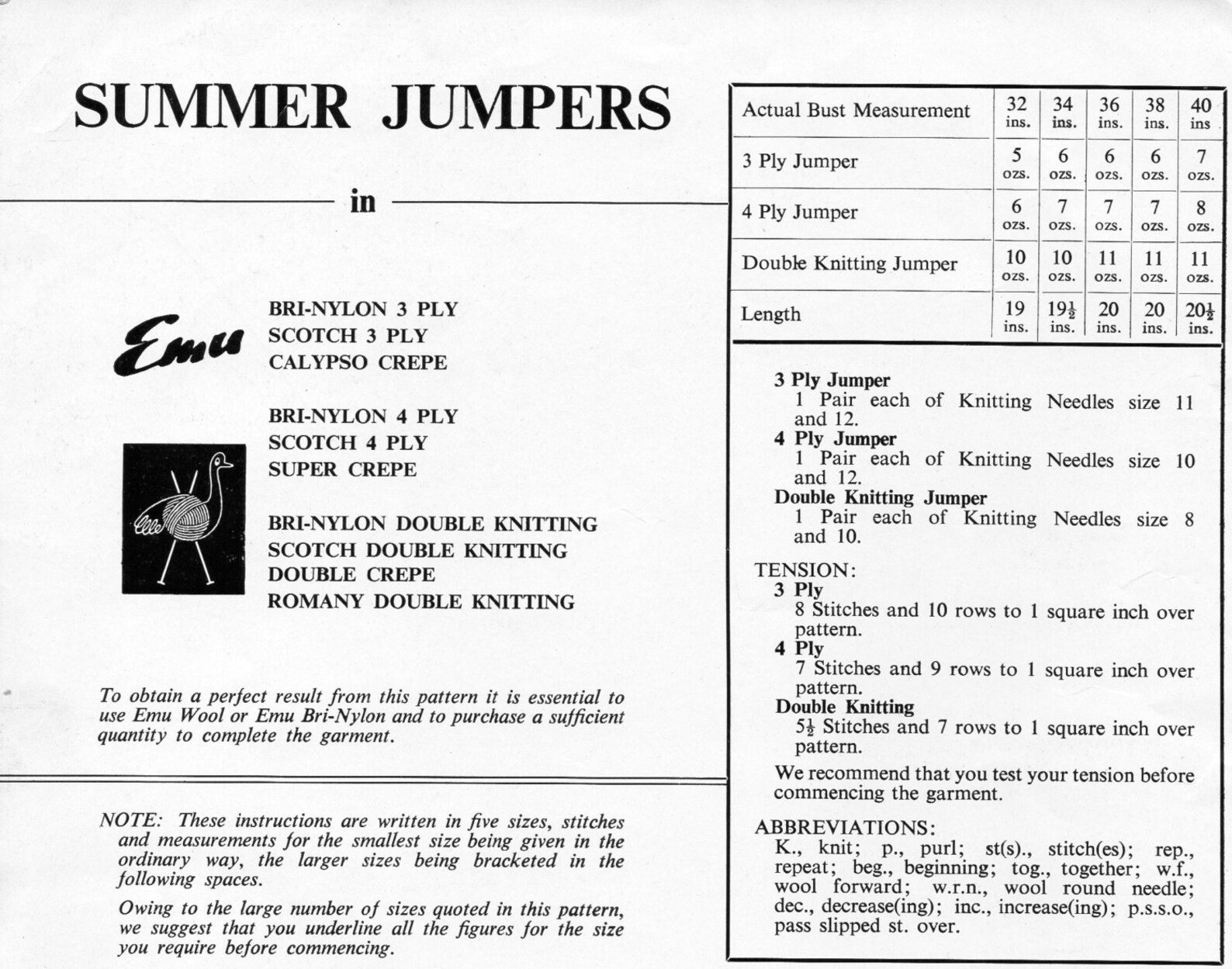 Vintage Womens Top Knitting Pattern PDF Ladies Sleeveless | Etsy