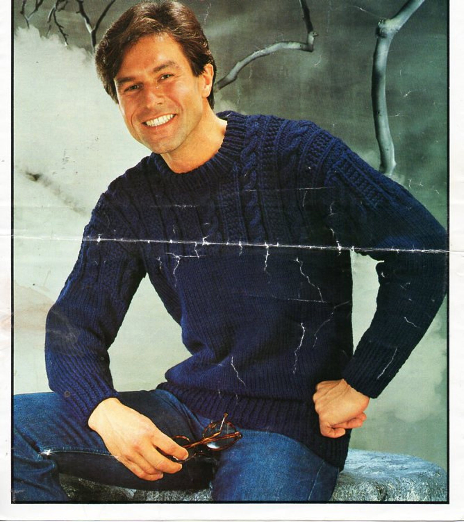 Mens Guernsey Sweater Knitting Pattern Pdf Mens Cable Jumper | Etsy UK