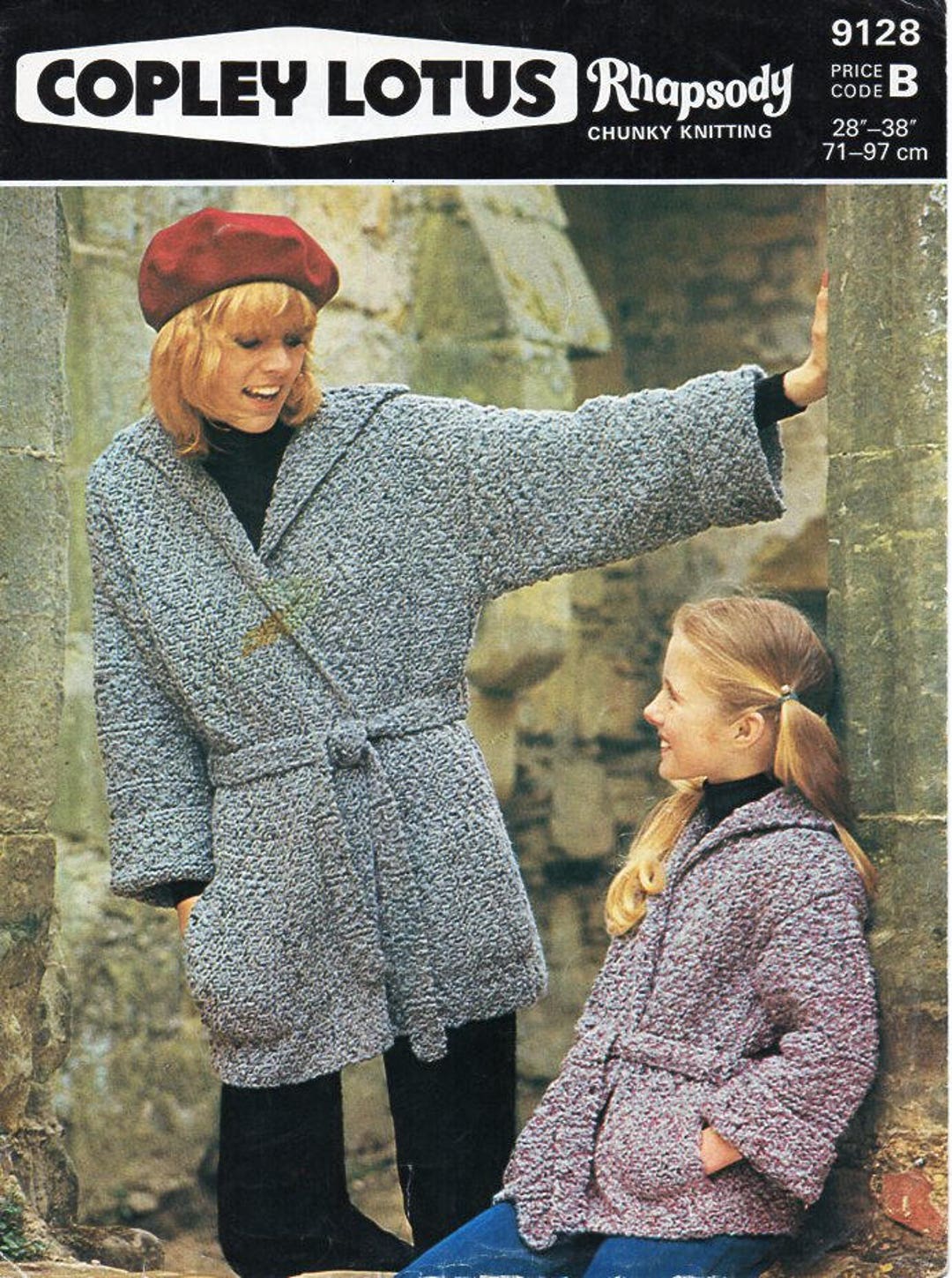 Womens Long Belted Jacket Knitting Pattern Pdf Ladies Coat With Belt ...