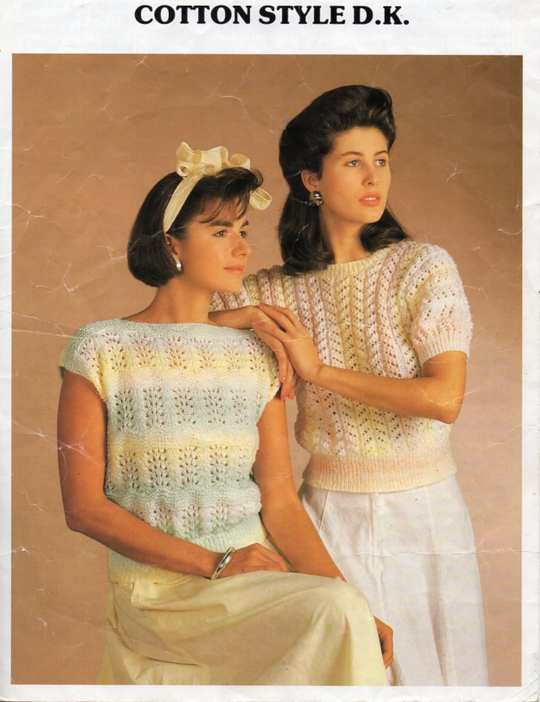 Womens Lacy Top KNITTING PATTERN Pdf Ladies Sleeveless or Short Sleeve ...