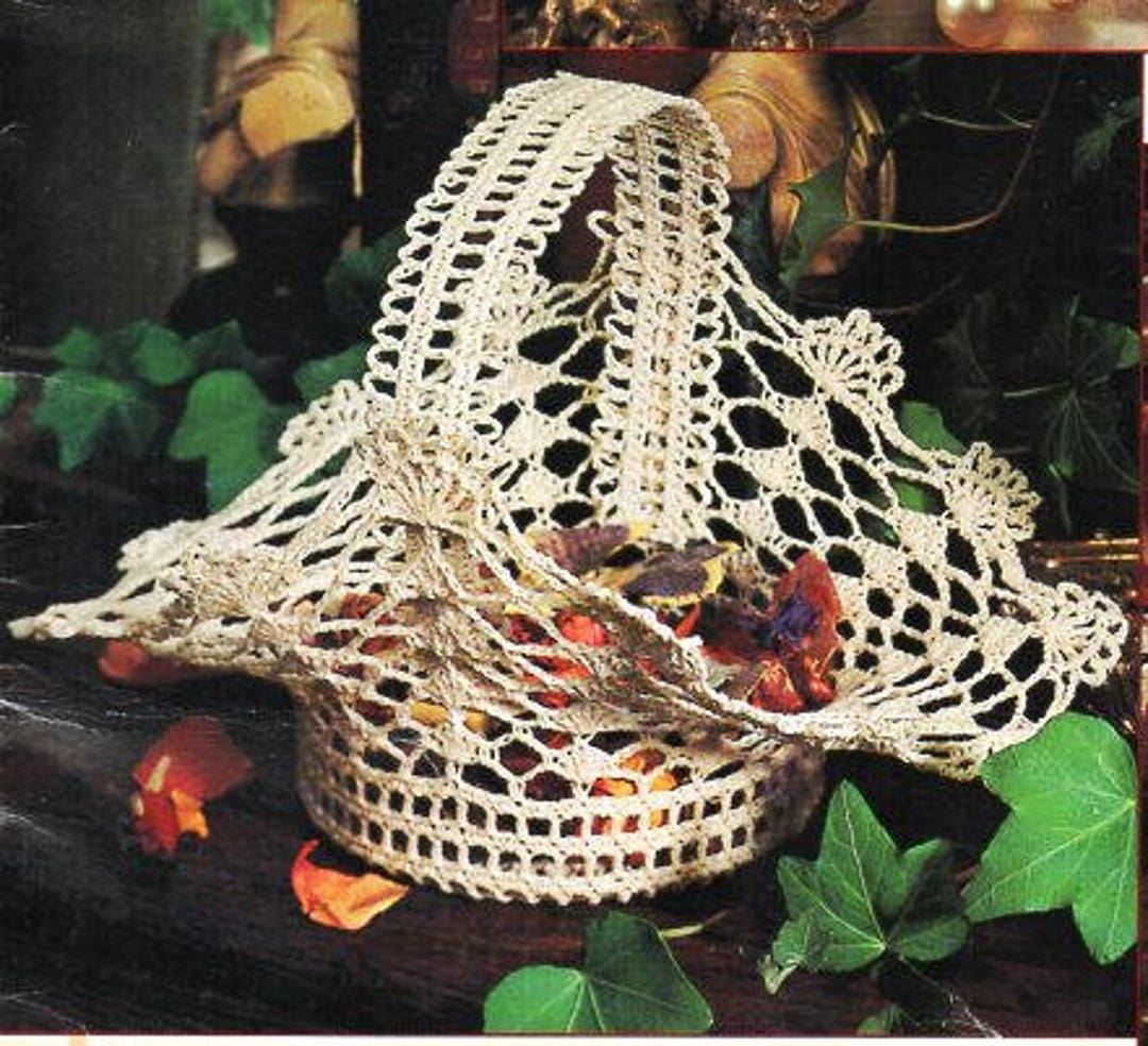 CROCHET Basket Pattern Crochet Pattern Pdf Flower Girl Basket Thread ...