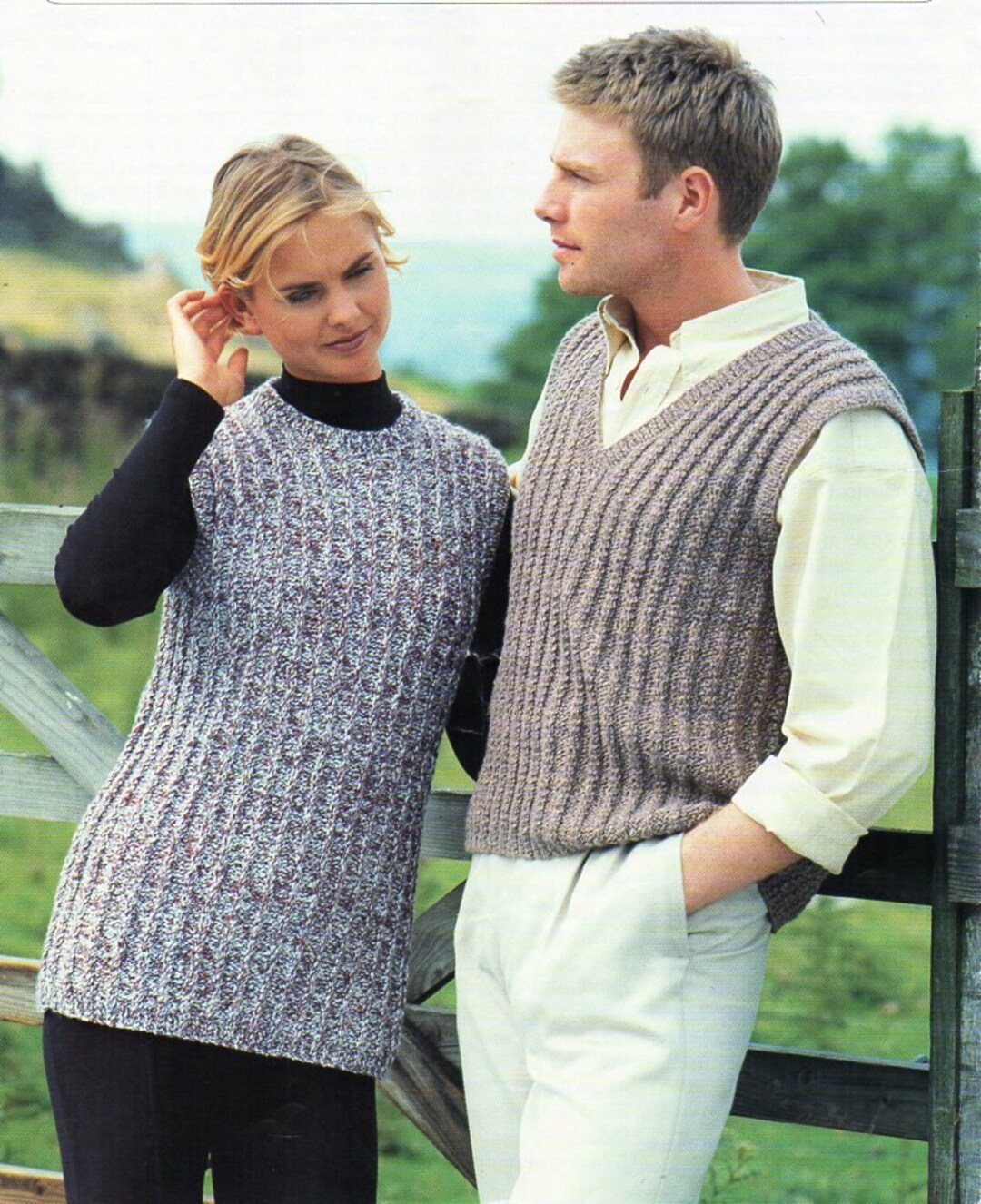 Womens Mens Slipovers Tabard Knitting Pattern Pdf Ladies Round Neck ...
