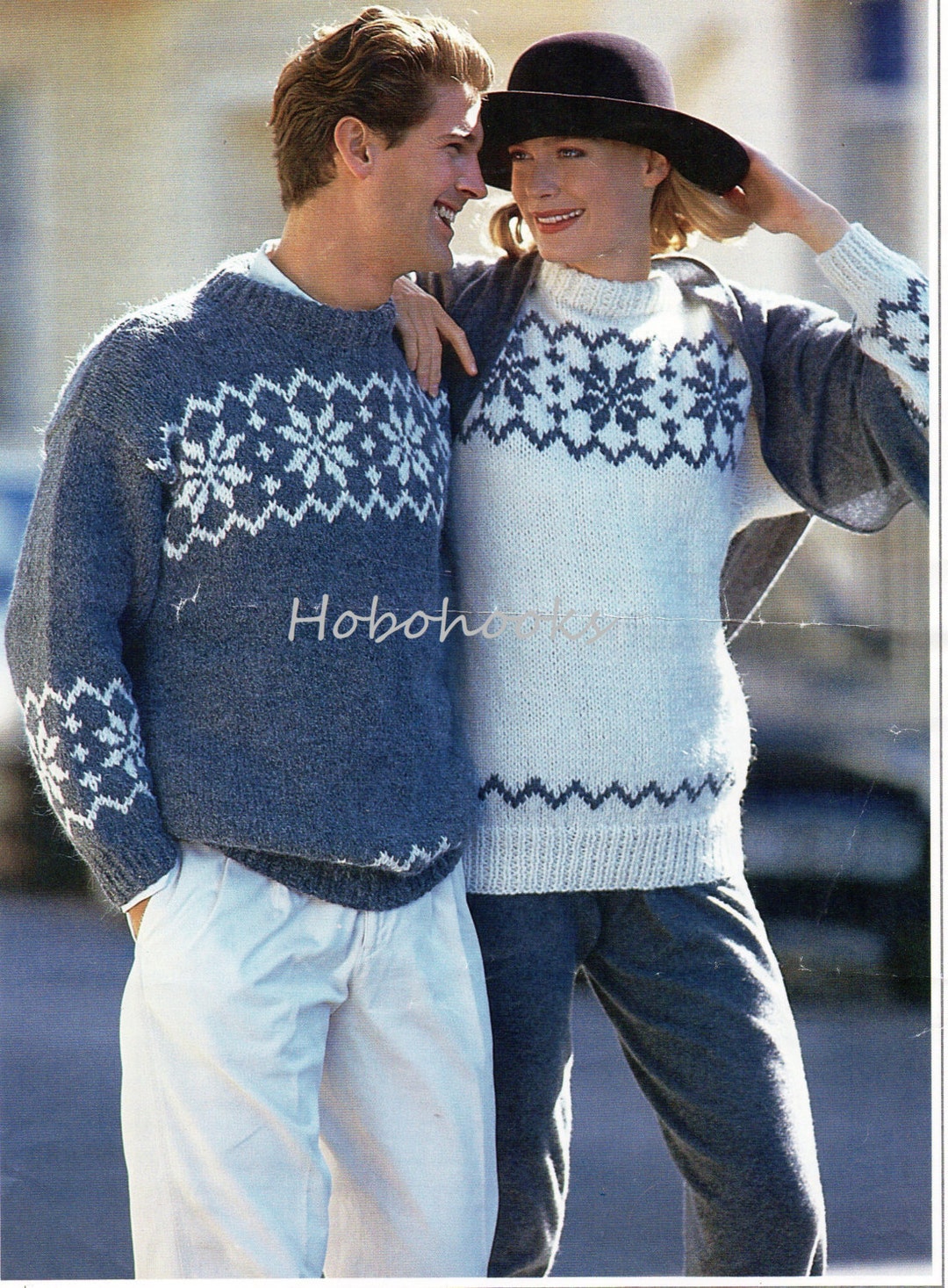 Vintage Womens Mens Fair Isle Sweater Knitting Pattern Pdf Ladies ...