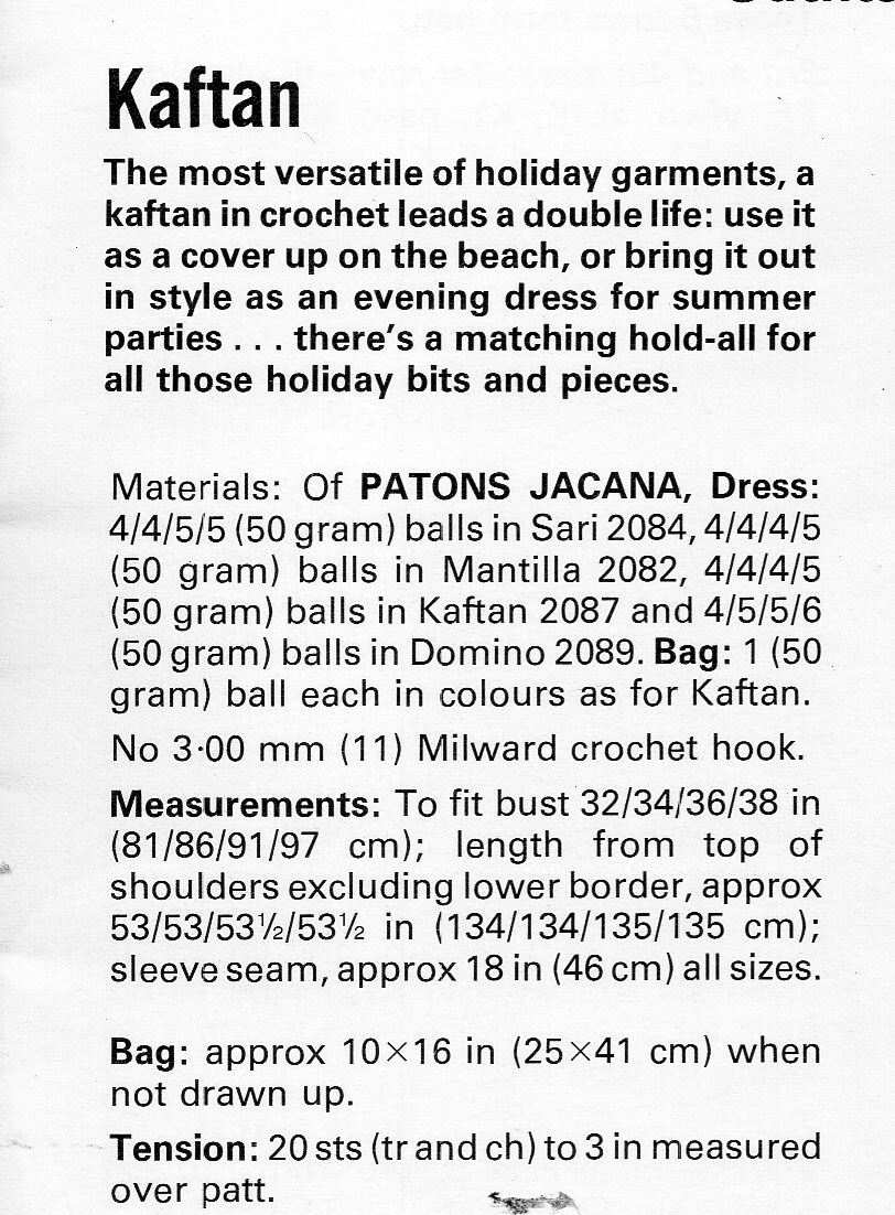 Womens Crochet Kaftan Crochet Pattern Beach Coverup Long Dress | Etsy