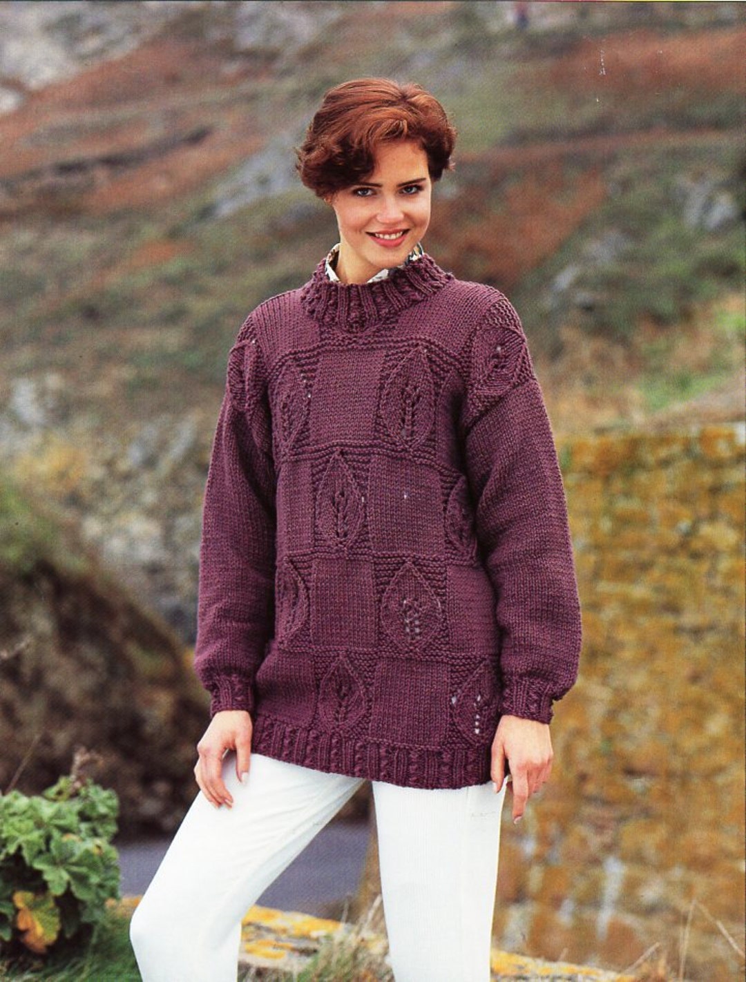 Womens Chunky Long Sweater Knitting Pattern PDF Loose Fit Jumper Tunic ...