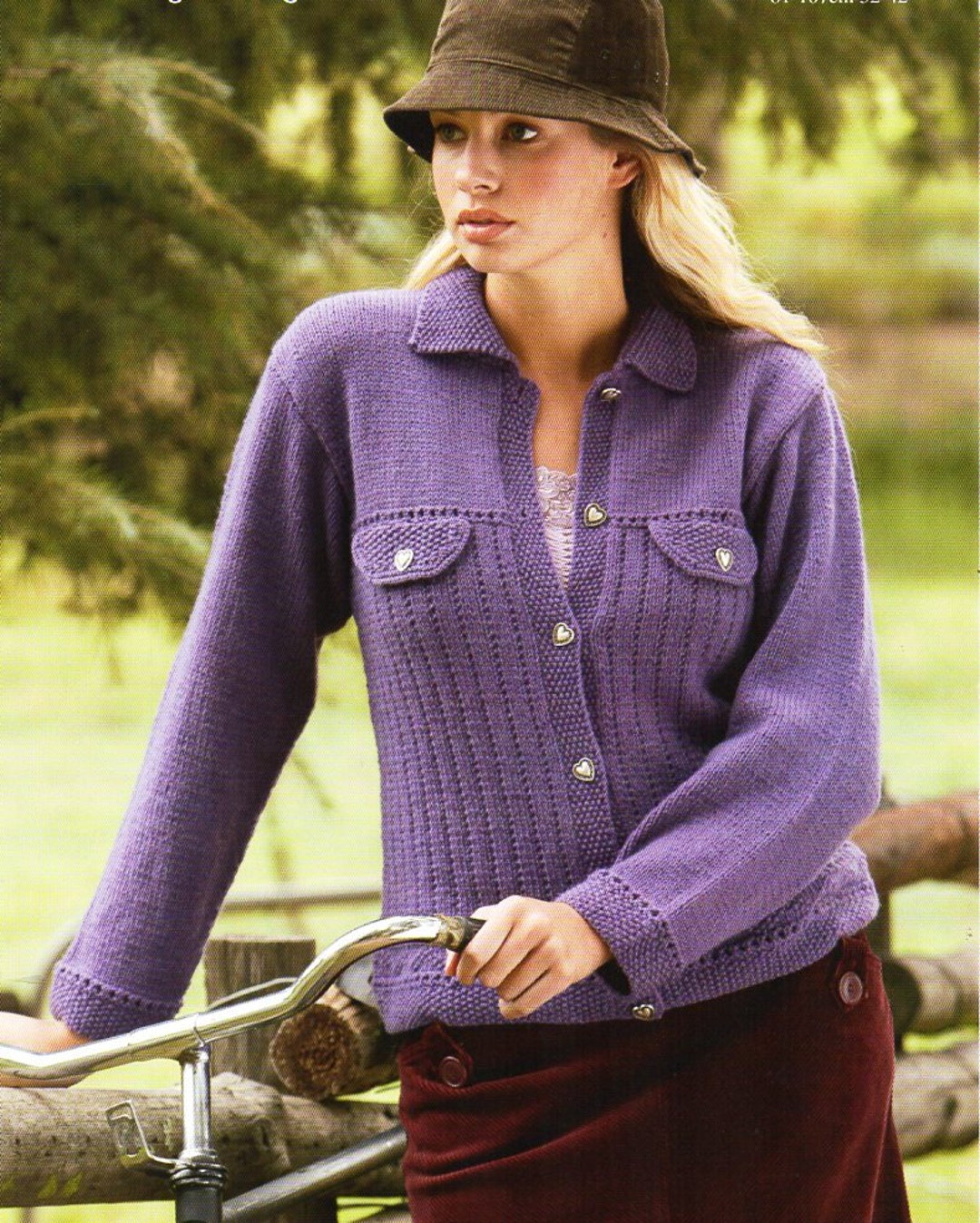 Womens Jacket Knitting Pattern Pdf Ladies Cardigan With Collar Jeans ...