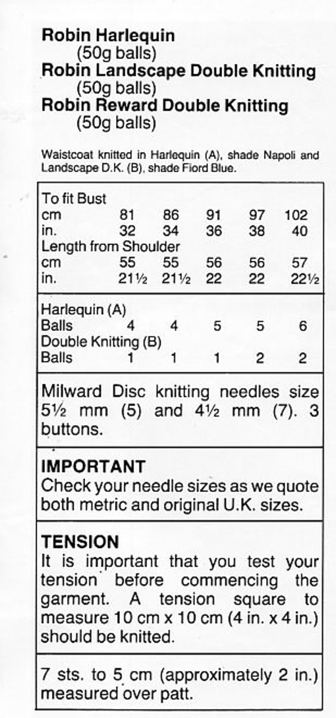 Womens Waistcoat Womens Knitting Pattern PDF Download Ladies Waistcoat ...