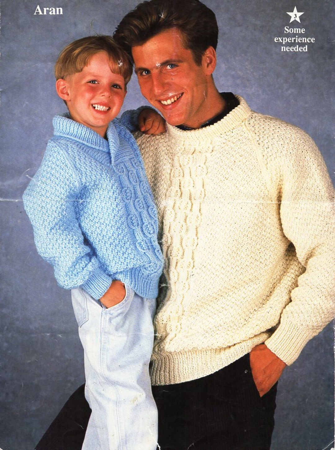 Mens Sweater Knitting Pattern Pdf Boys Jumper Cable Shawl Collar Round ...