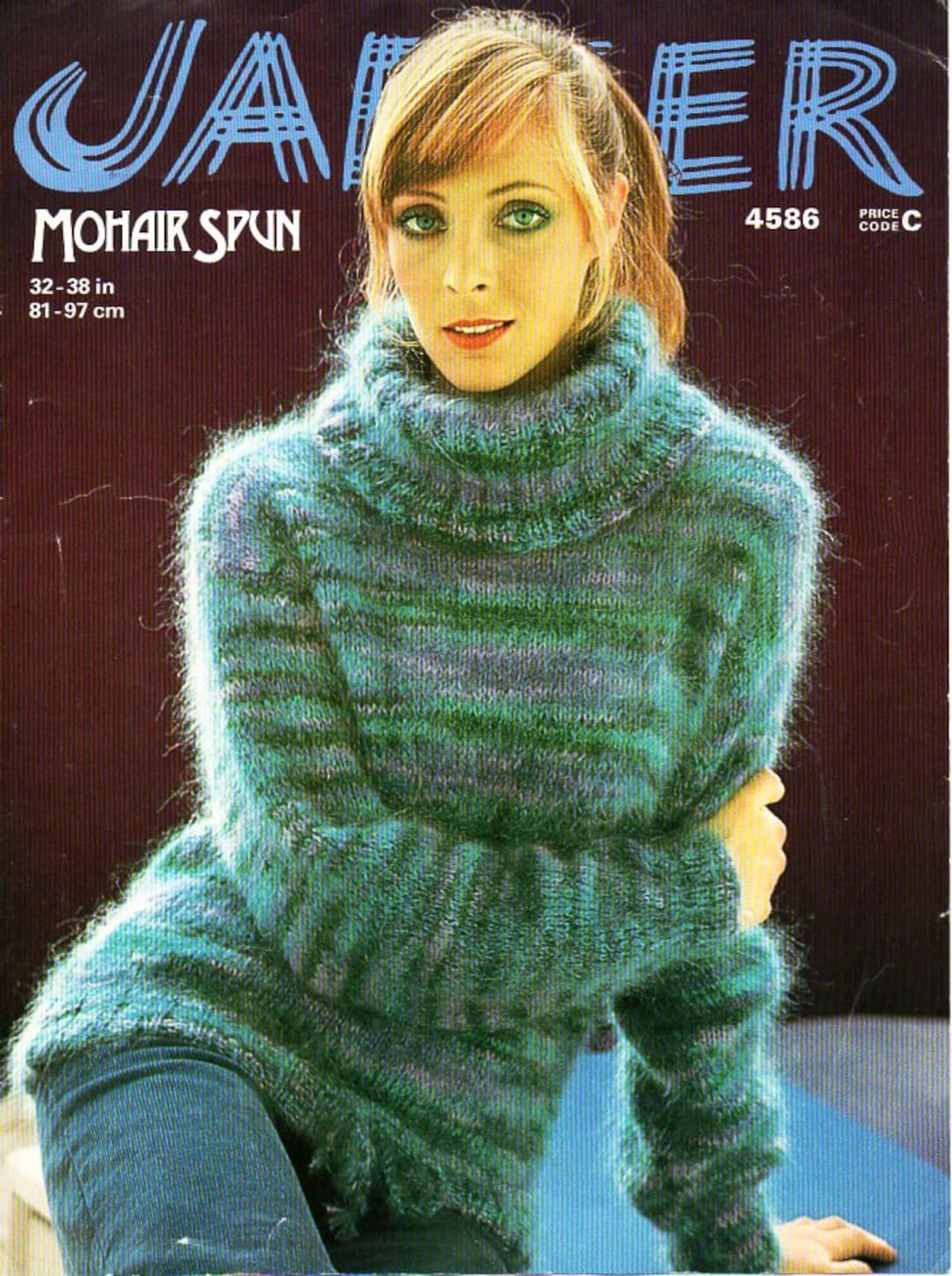 Womens Mohair Polo Neck Sweater Knitting Pattern Pdf Download Ladies ...