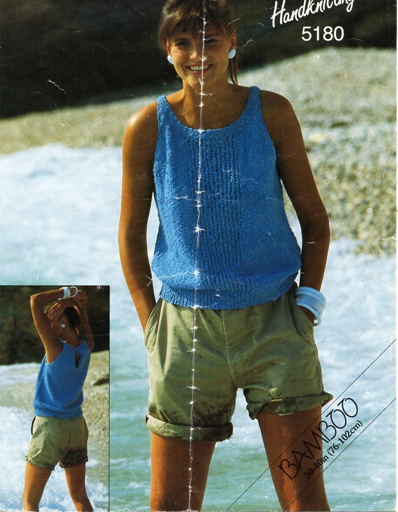 Womens Summer Top Knitting Pattern Pdf Ladies Sleeveless Top - Etsy UK