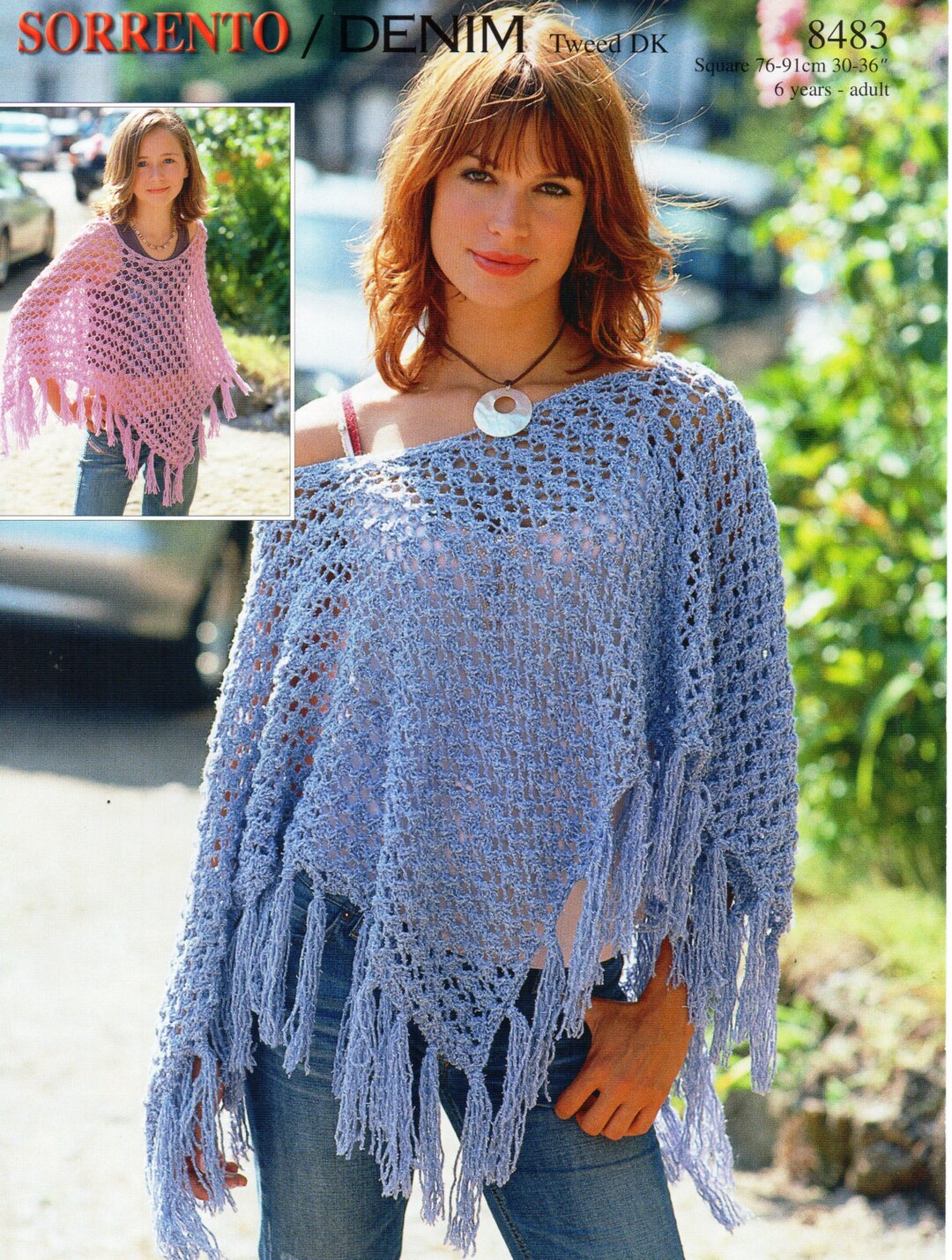 Womens Poncho Knitting Pattern Pdf Download Girls Poncho Ladies Poncho ...