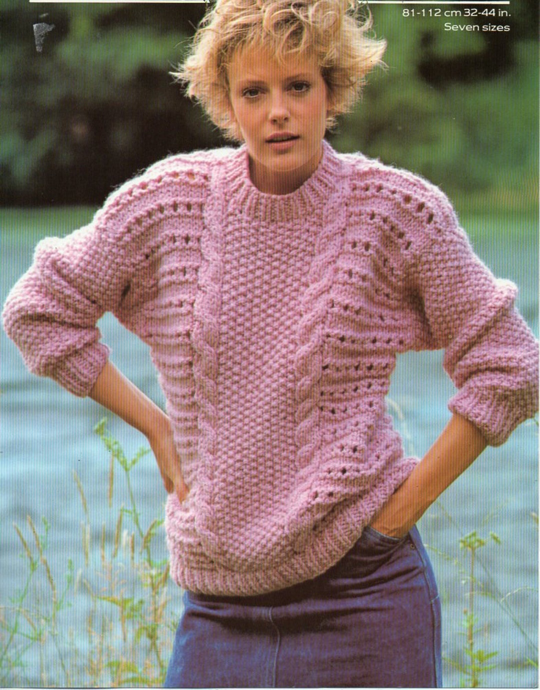 Womens Sweater Knitting Pattern Pdf Ladies Super Chunky Cable Jumper ...