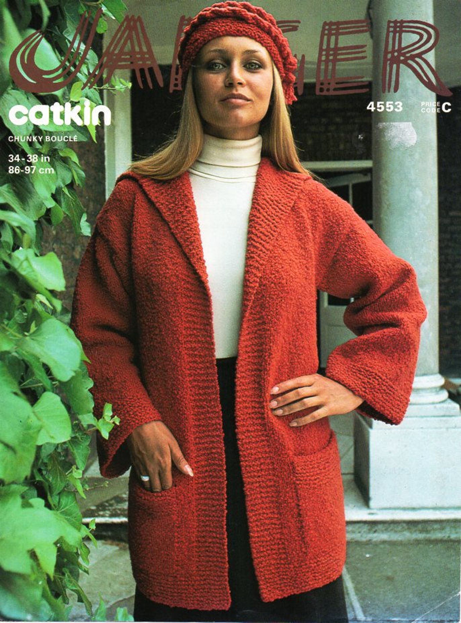 Womens Long Jacket & Hat Knitting Pattern Ladies Cardigan Long - Etsy