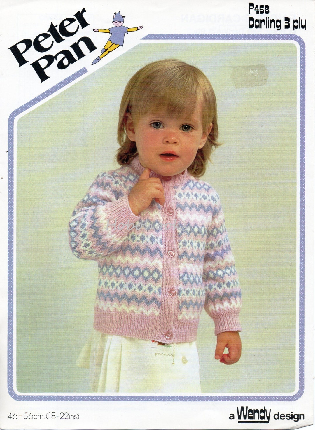 Baby Knitting Pattern Baby Cardigan Fair Isle Cardigan Button Through ...