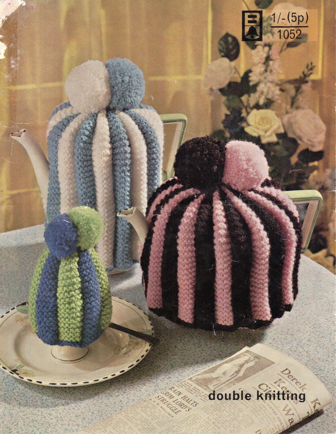 Vintage Tea Cosy Cozy Knitting Pattern Pdf Tea Coffee & Egg Cosies ...