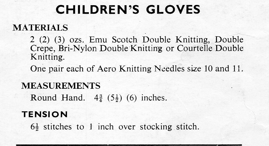 Mens womens childrens gloves knitting pattern 2 needles 1960s | Etsy