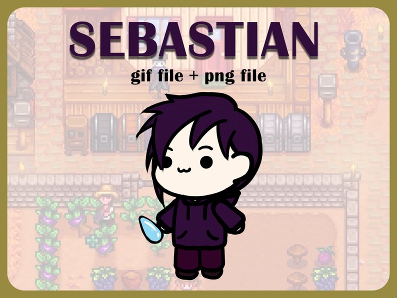 Chibi Animation - Stardew Valley - Sebastian UPDATED (gif and Png) - Etsy