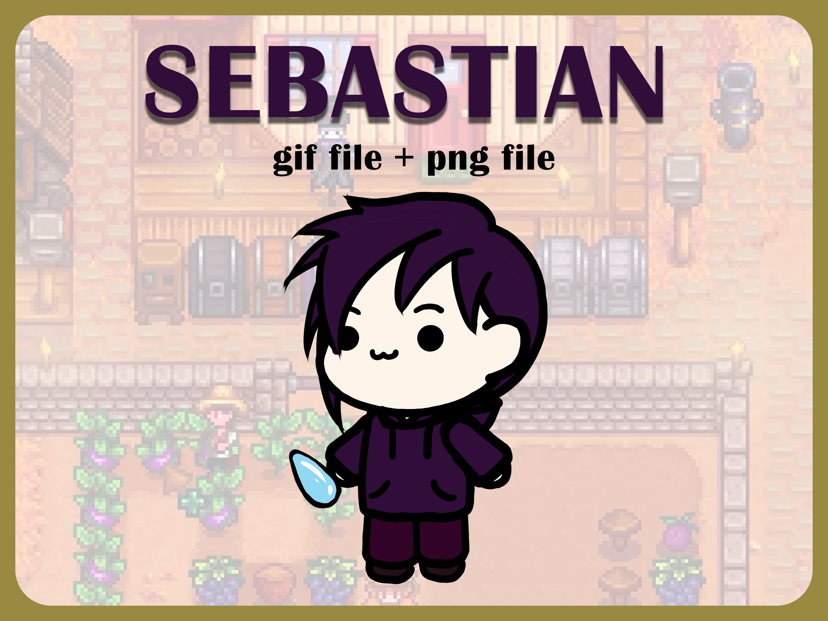 Chibi Animation - Stardew Valley - Sebastian UPDATED (gif and Png) - Etsy