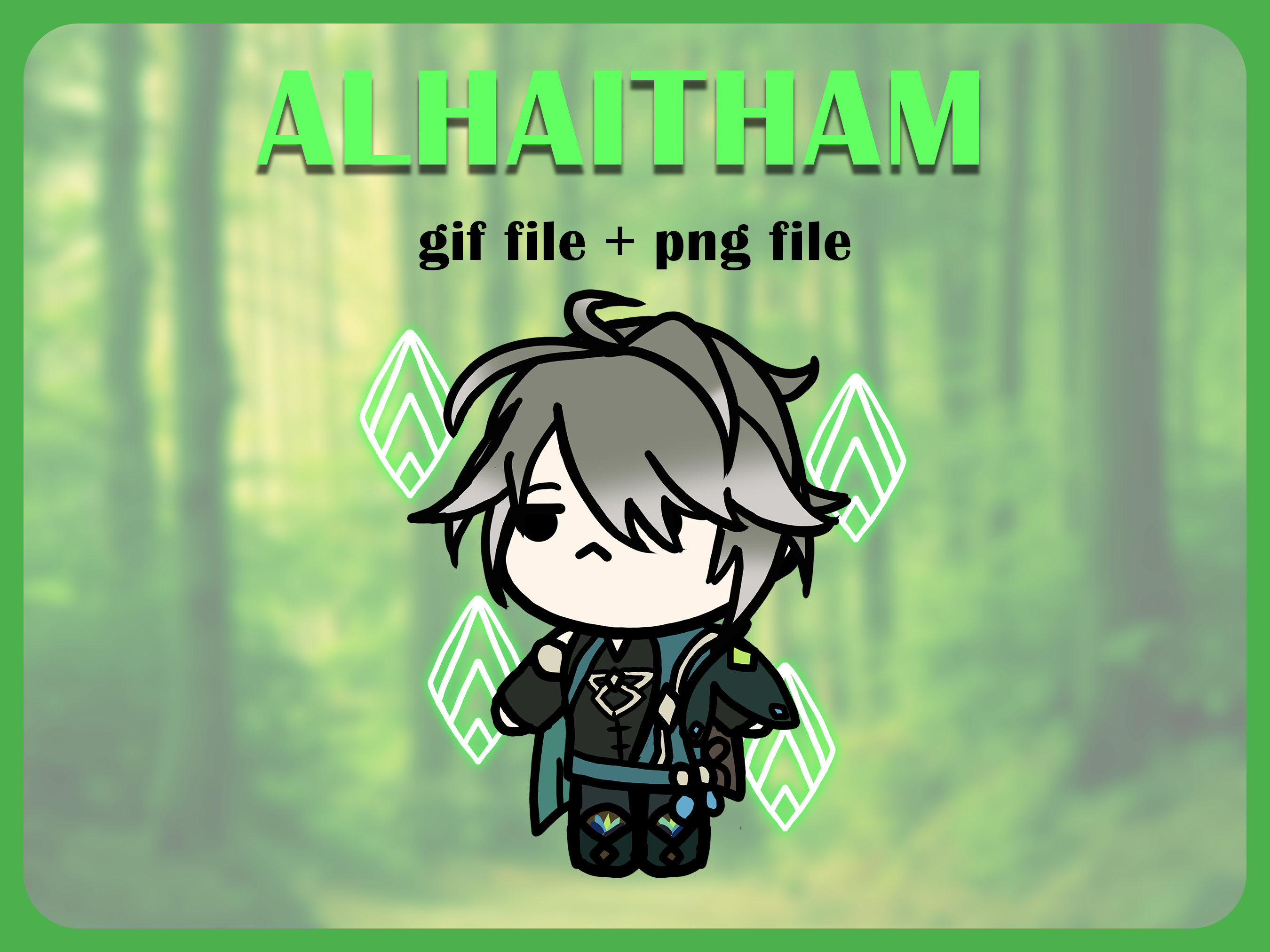 Chibi Animation - Genshin Impact - Alhaitham (gif and Png) - Etsy
